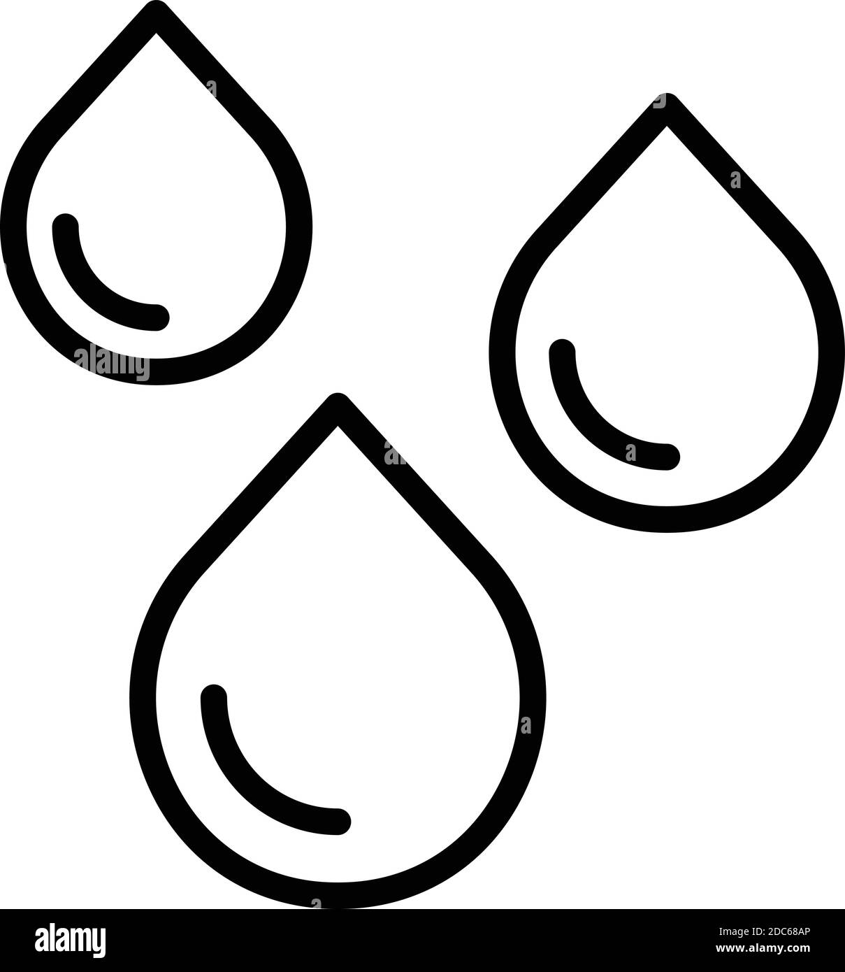 Healthy water drops icon. Outline healthy water drops vector icon for ...