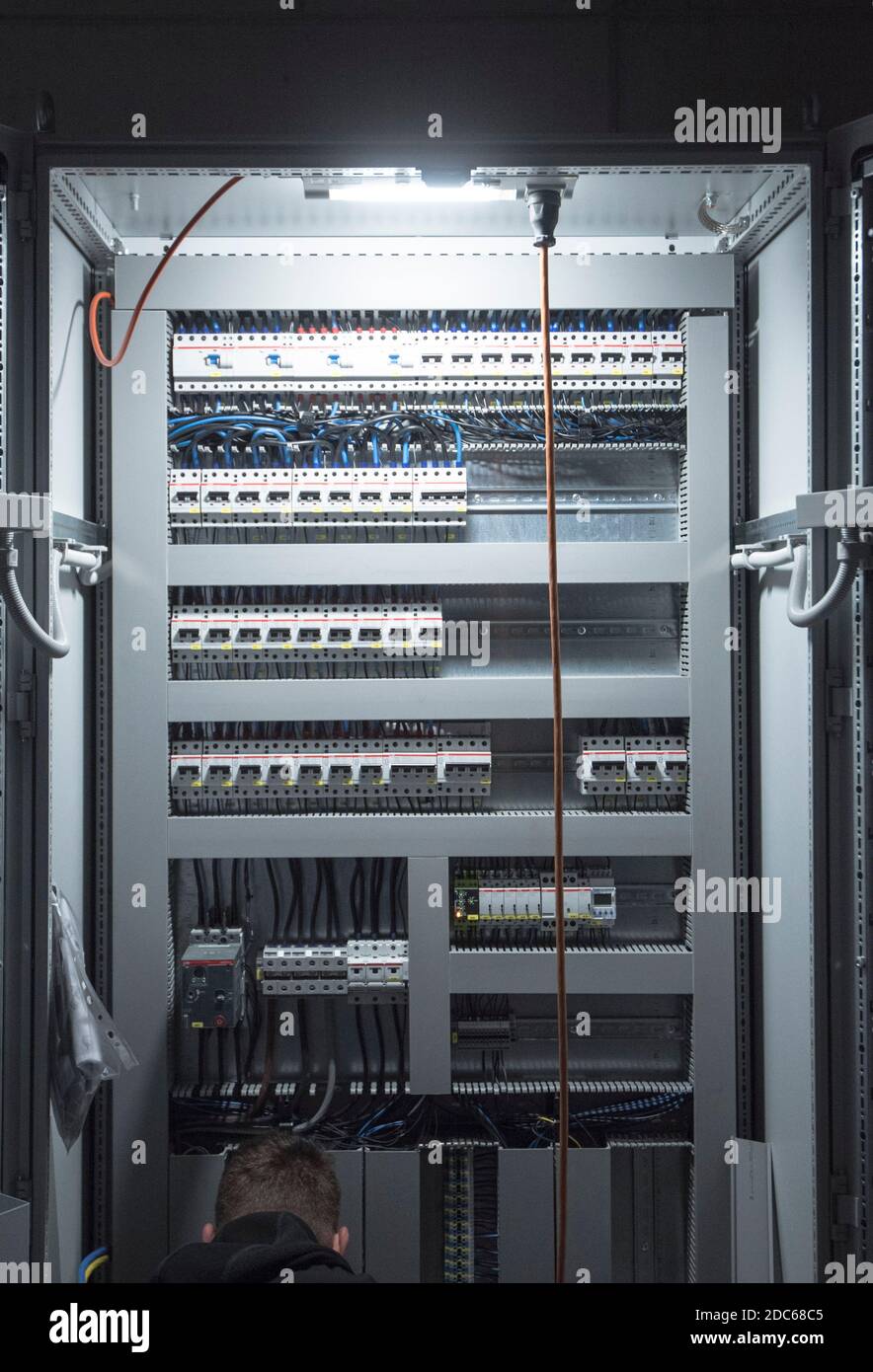 electrical distribution board and fuses as part of an electrical supply ...