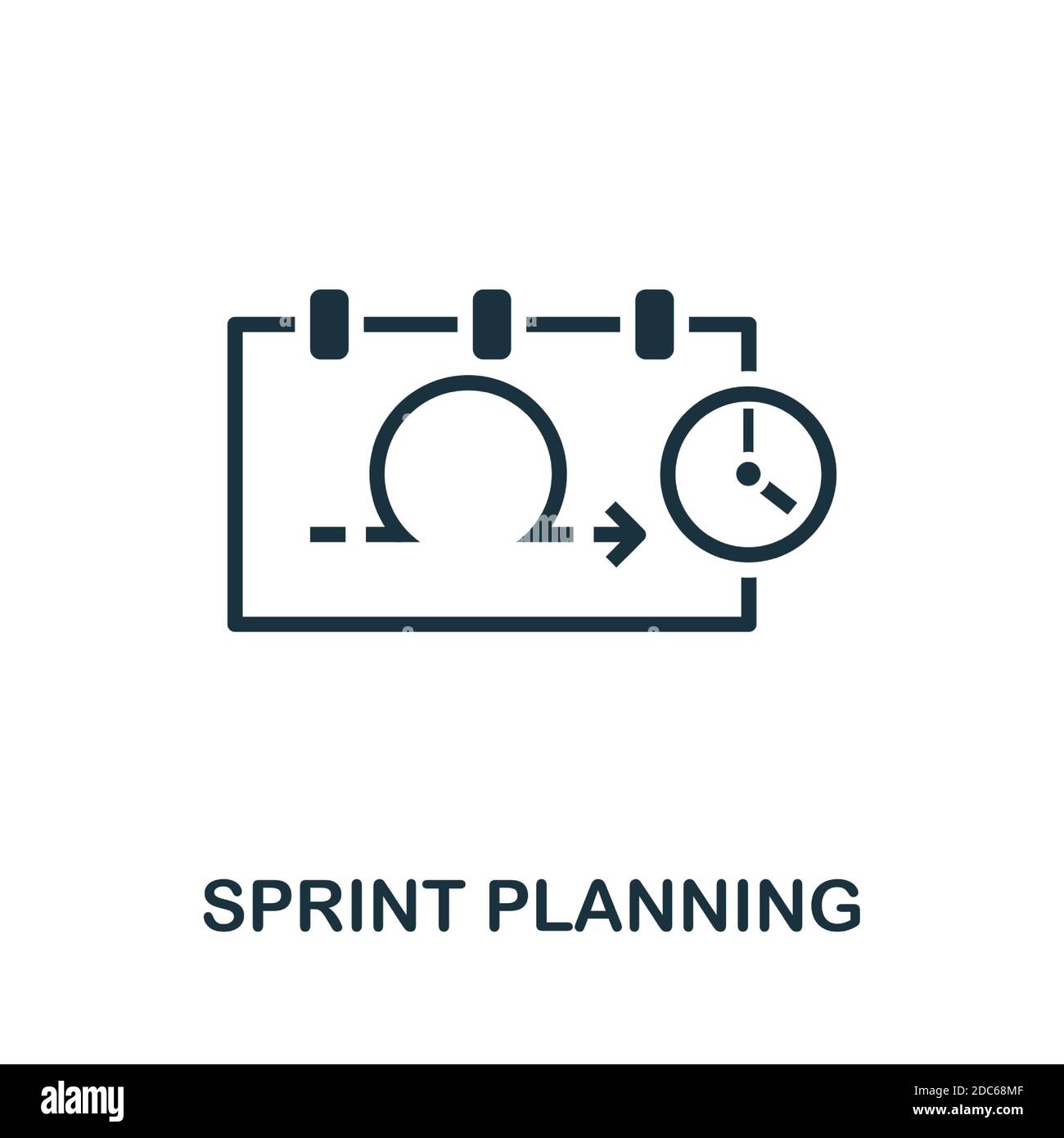 Sprint Planning icon. Simple element from agile method collection. Filled Sprint Planning icon ...