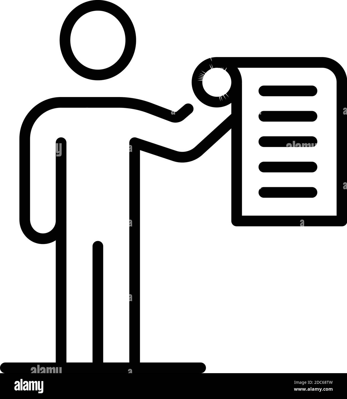 Mentor skill paper icon. Outline mentor skill paper vector icon for web ...