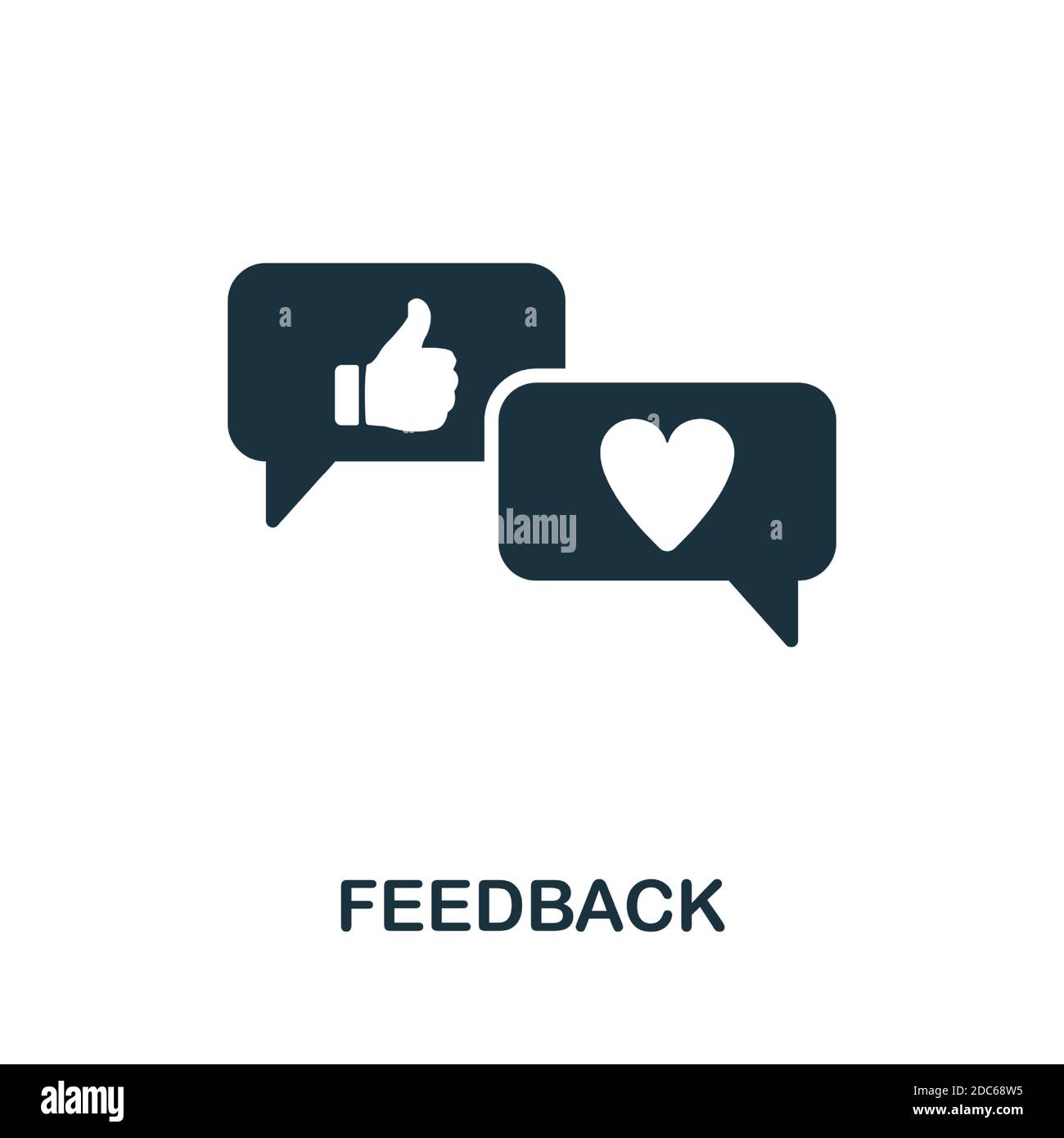 Feedback icon. Simple element from agile method collection. Filled ...