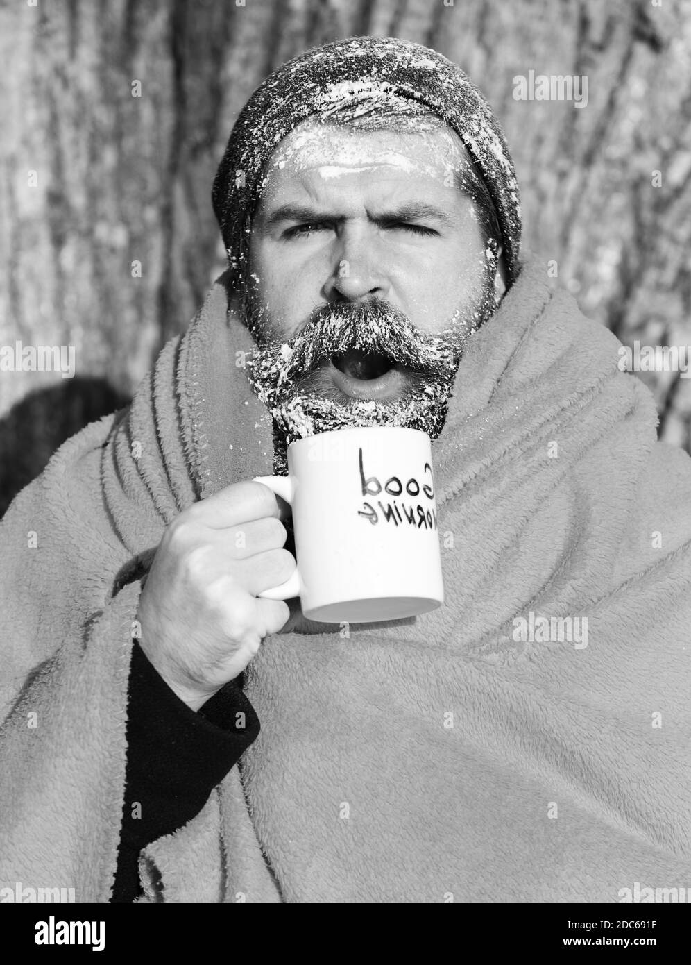 Frozen moustache Black and White Stock Photos & Images - Alamy