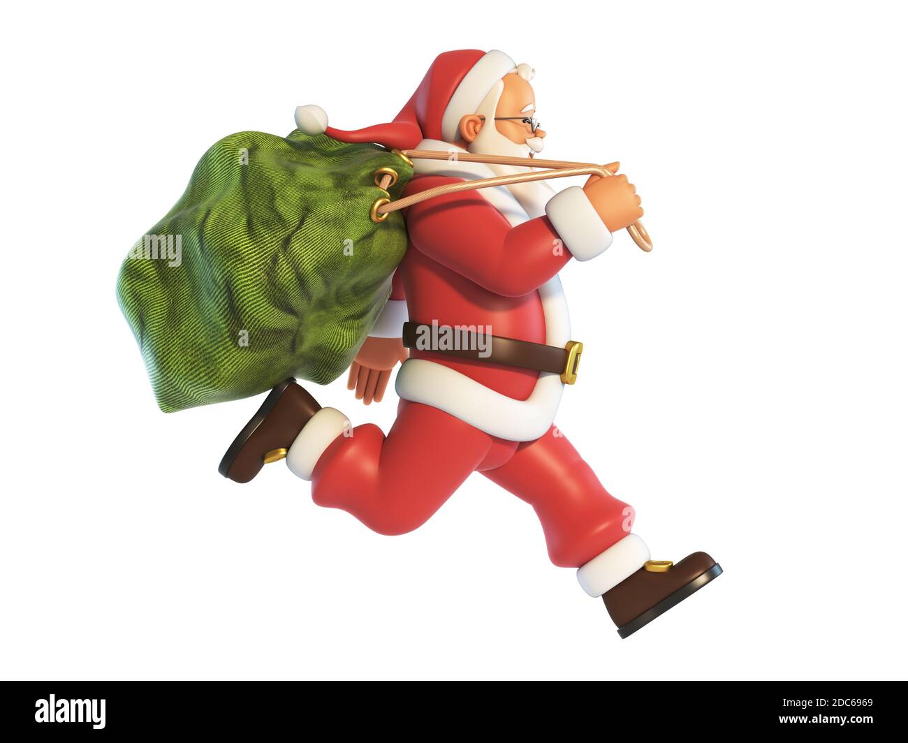 Cartoon running santa hi-res stock photography and images - Alamy