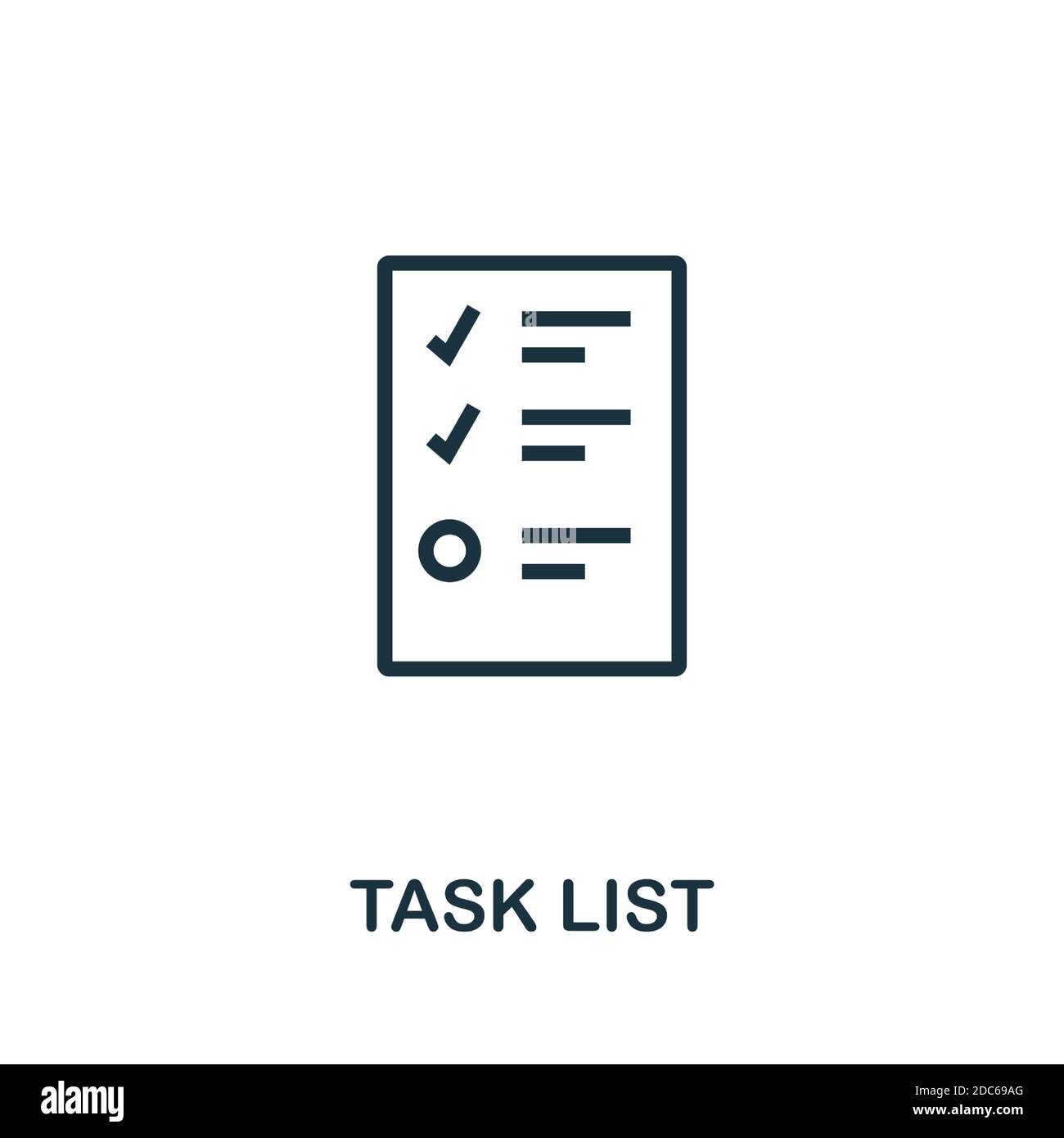 Task List icon. Simple element from agile method collection. Filled ...