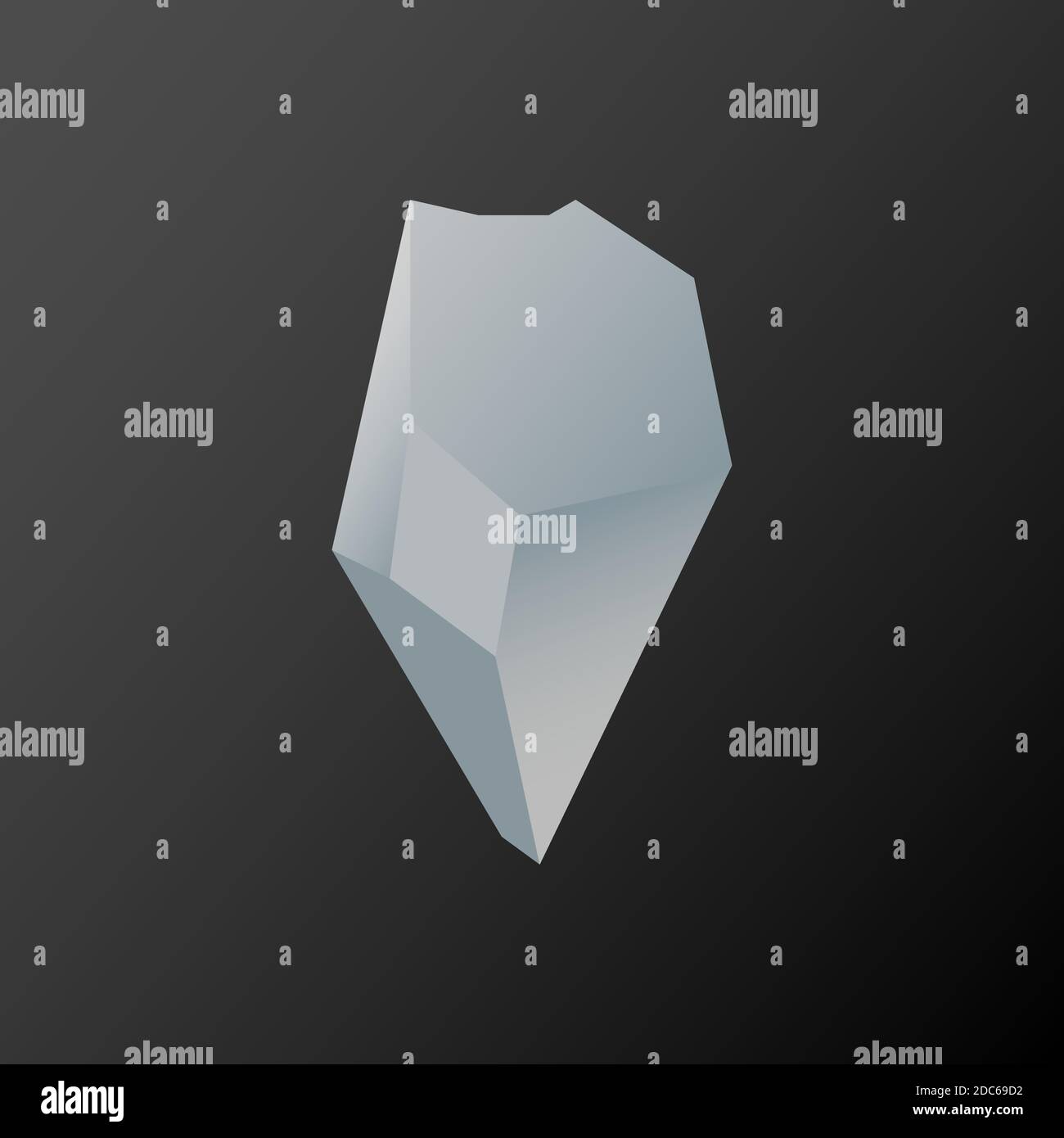 Crystal. Isolated object. Vector illustration in a flat design Stock ...