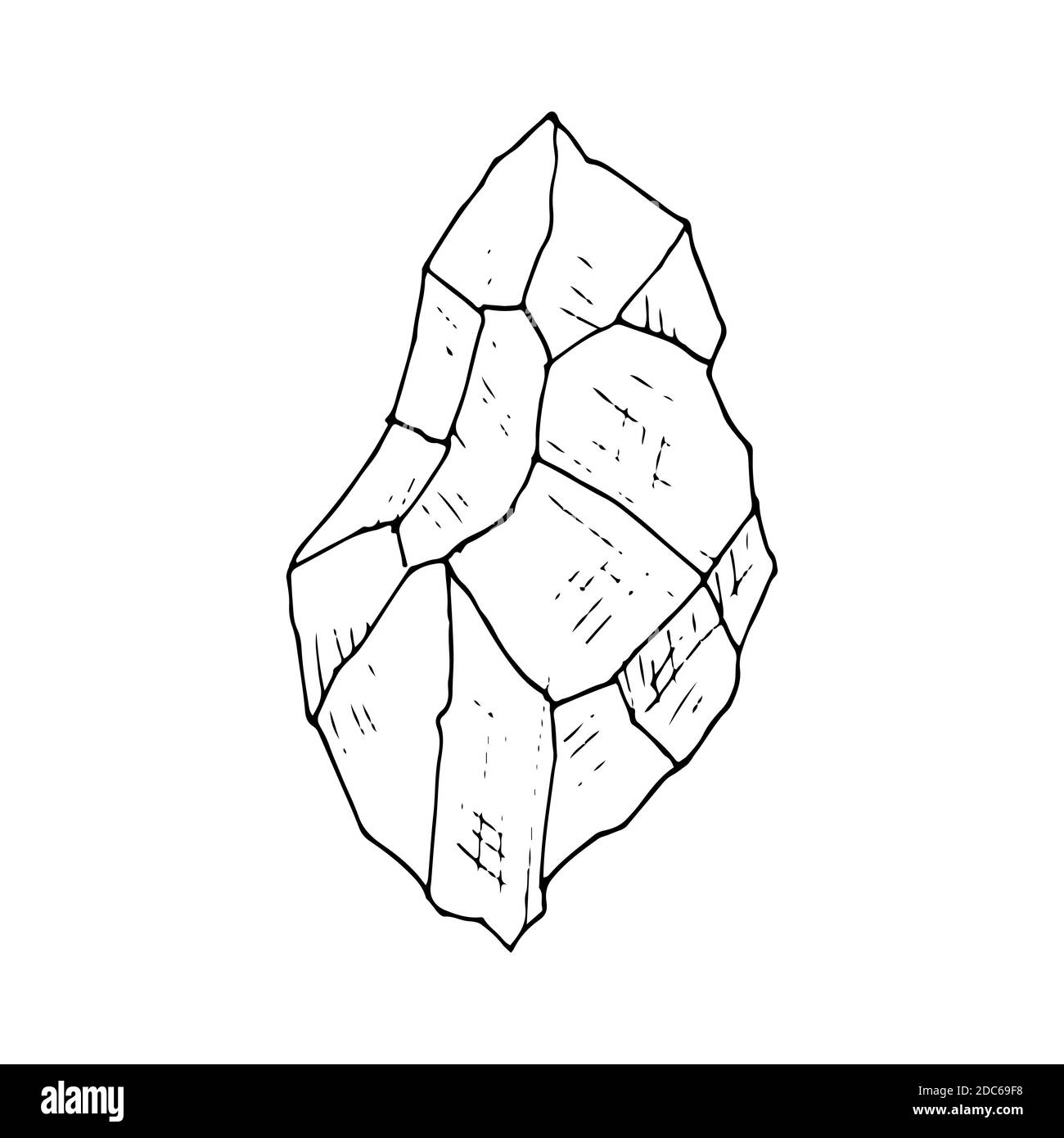 Crystal. Vector cartoon illustration of gemstone. Isolated objects on a ...