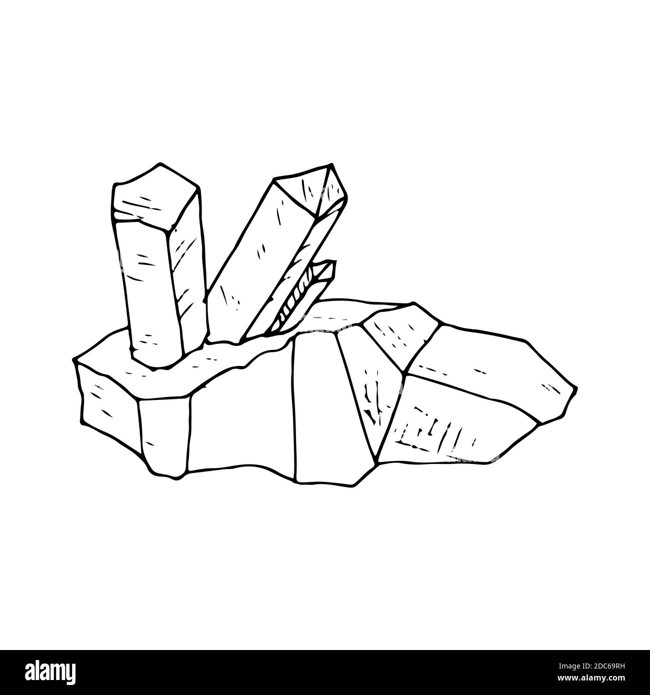 Crystal. Vector cartoon illustration of gemstone. Isolated objects on a ...