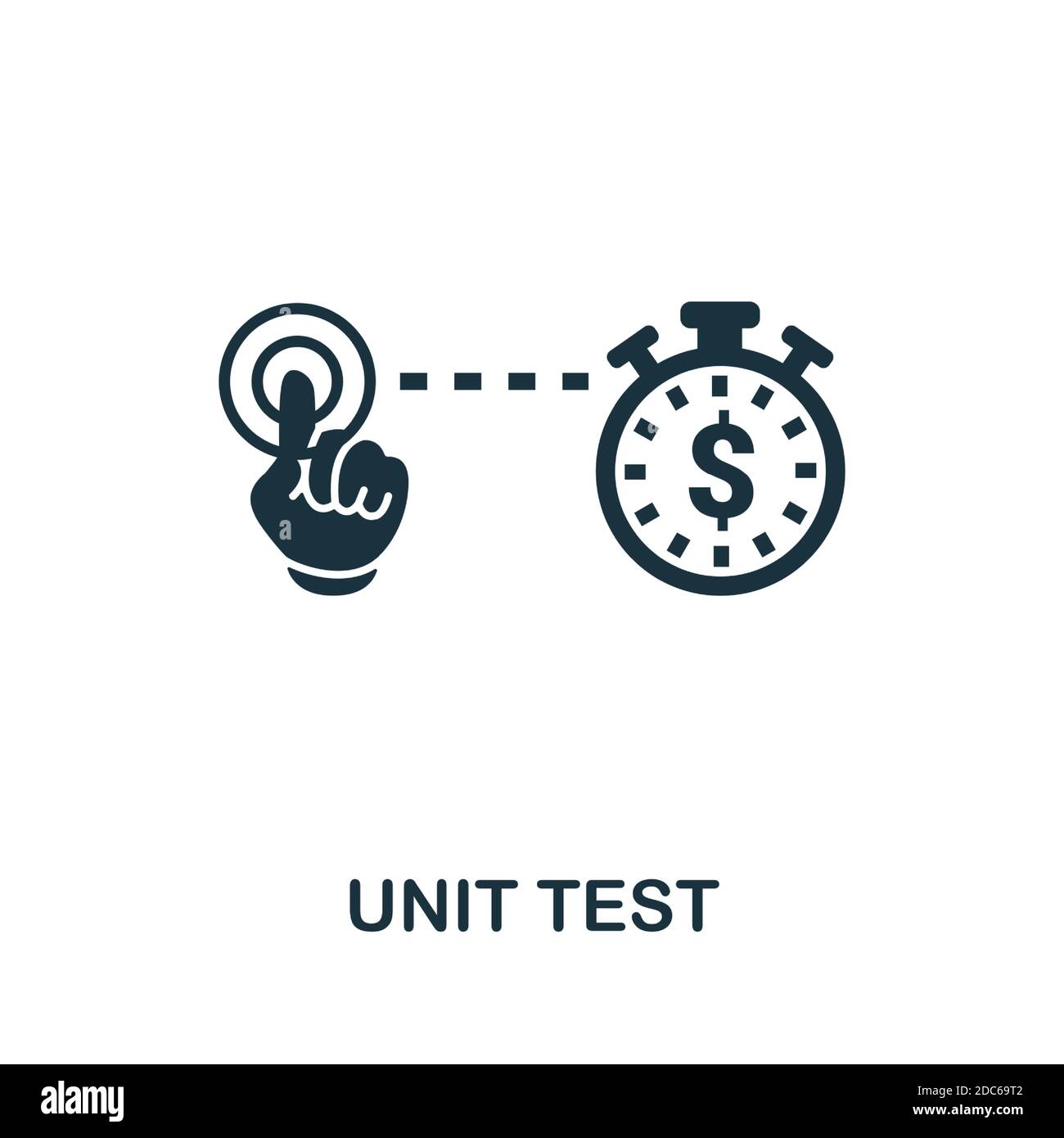 Unit Test icon. Simple element from agile method collection. Filled ...