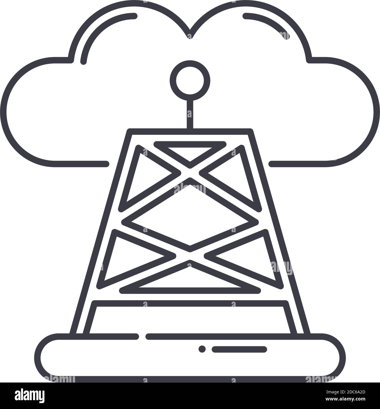 Data adjustment icon, linear isolated illustration, thin line vector ...