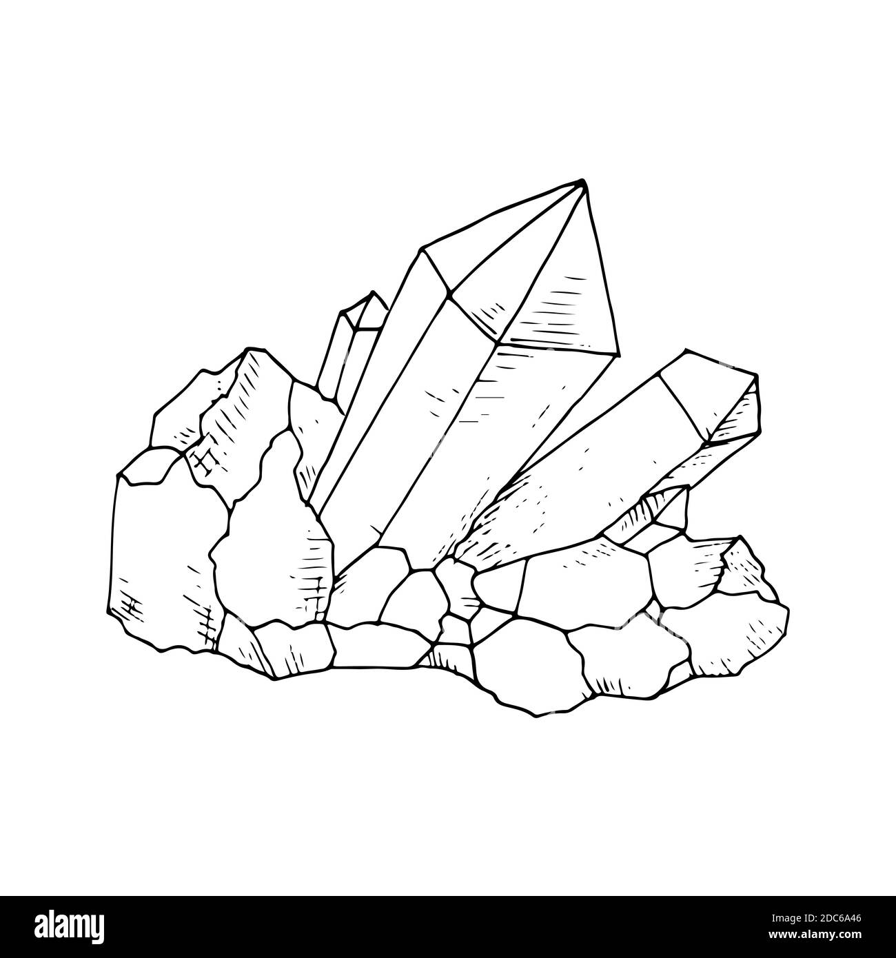 Crystal. Vector cartoon illustration of gemstone. Isolated objects on a ...