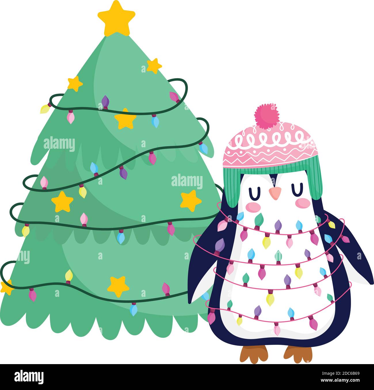 Joyful Christmas Penguin Clip Art