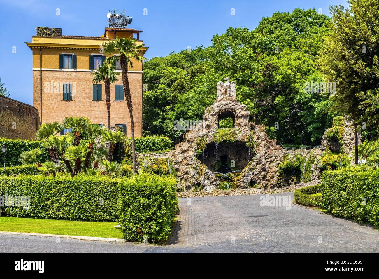 Rome, Vatican City / Italy - 2019/06/15: Eagle Fountain - Fontana dell ...