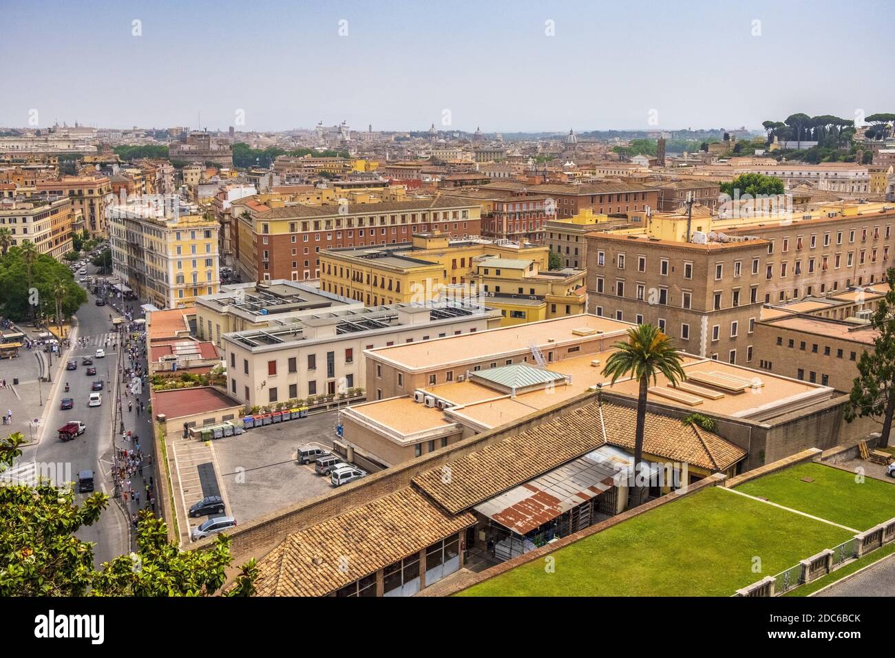 Rome, Vatican City / Italy - 2019/06/15: Panoramic view of the Rome ...
