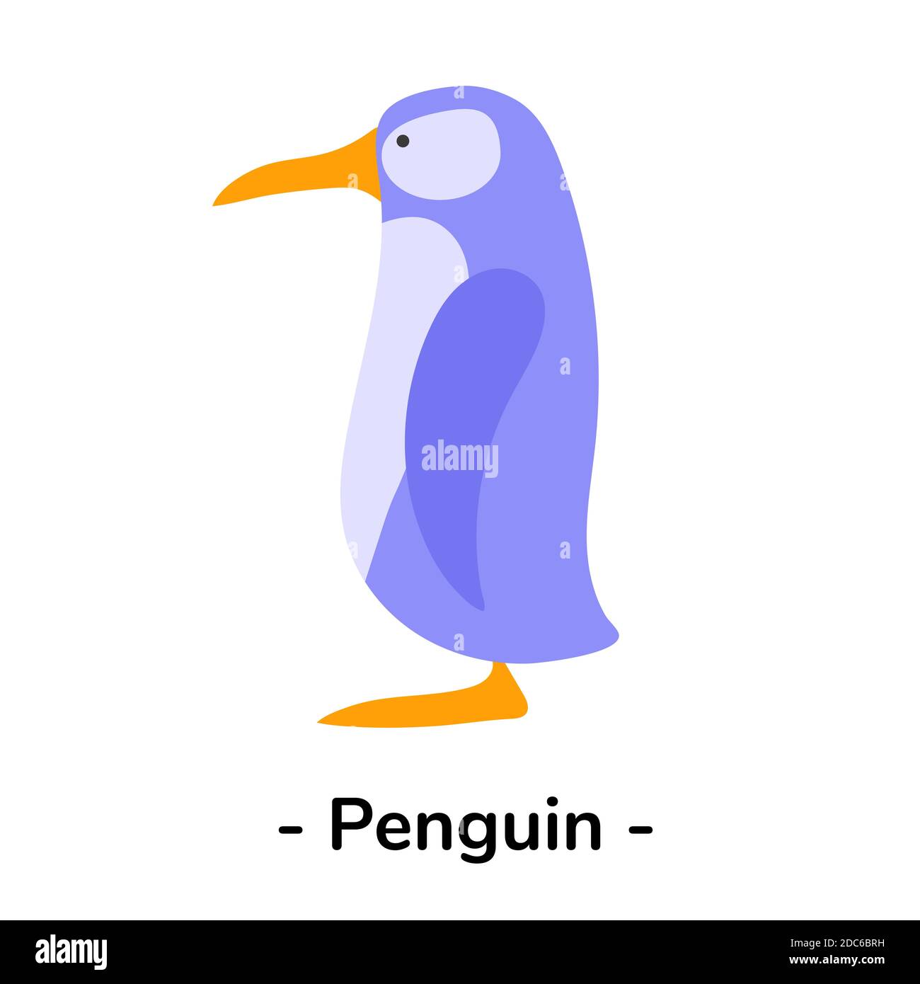 Penguin. Vector cartoon illustration isolated on white. Flat design ...
