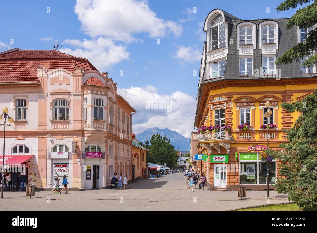 Poprad, Presov region / Slovakia - 2019/06/28: Panoramic view of the ...