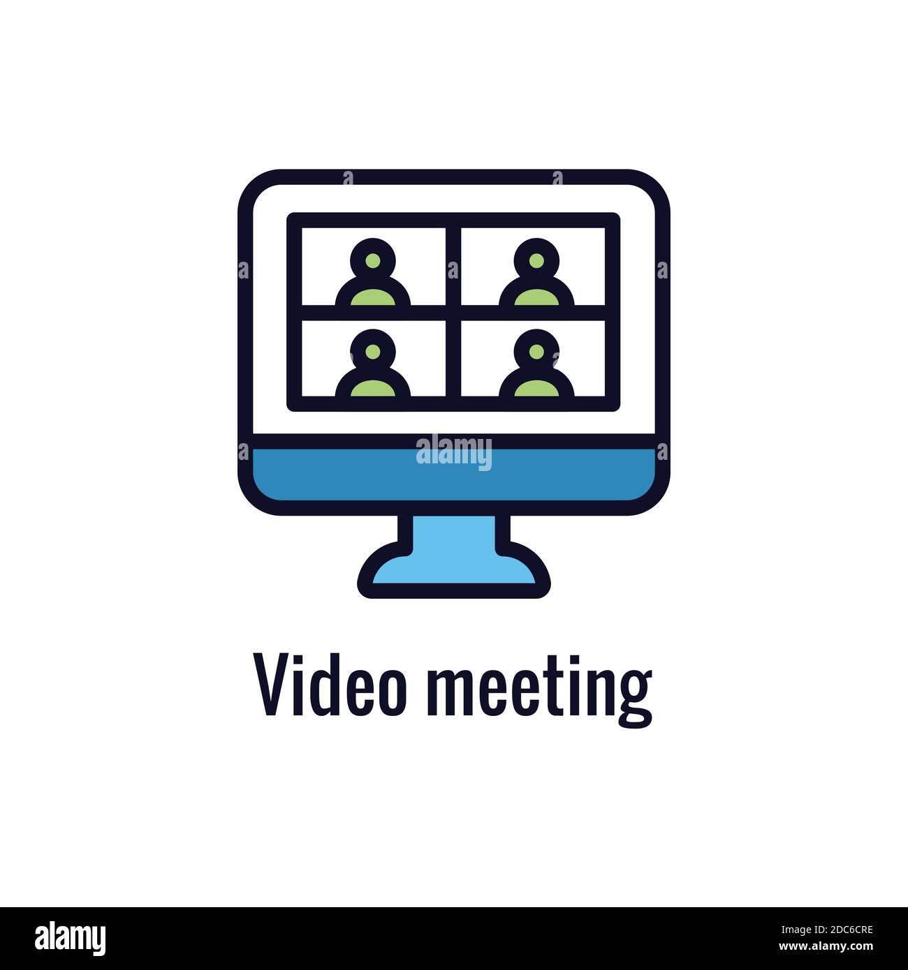 Remote work icon - work from home concept Stock Vector Image & Art - Alamy