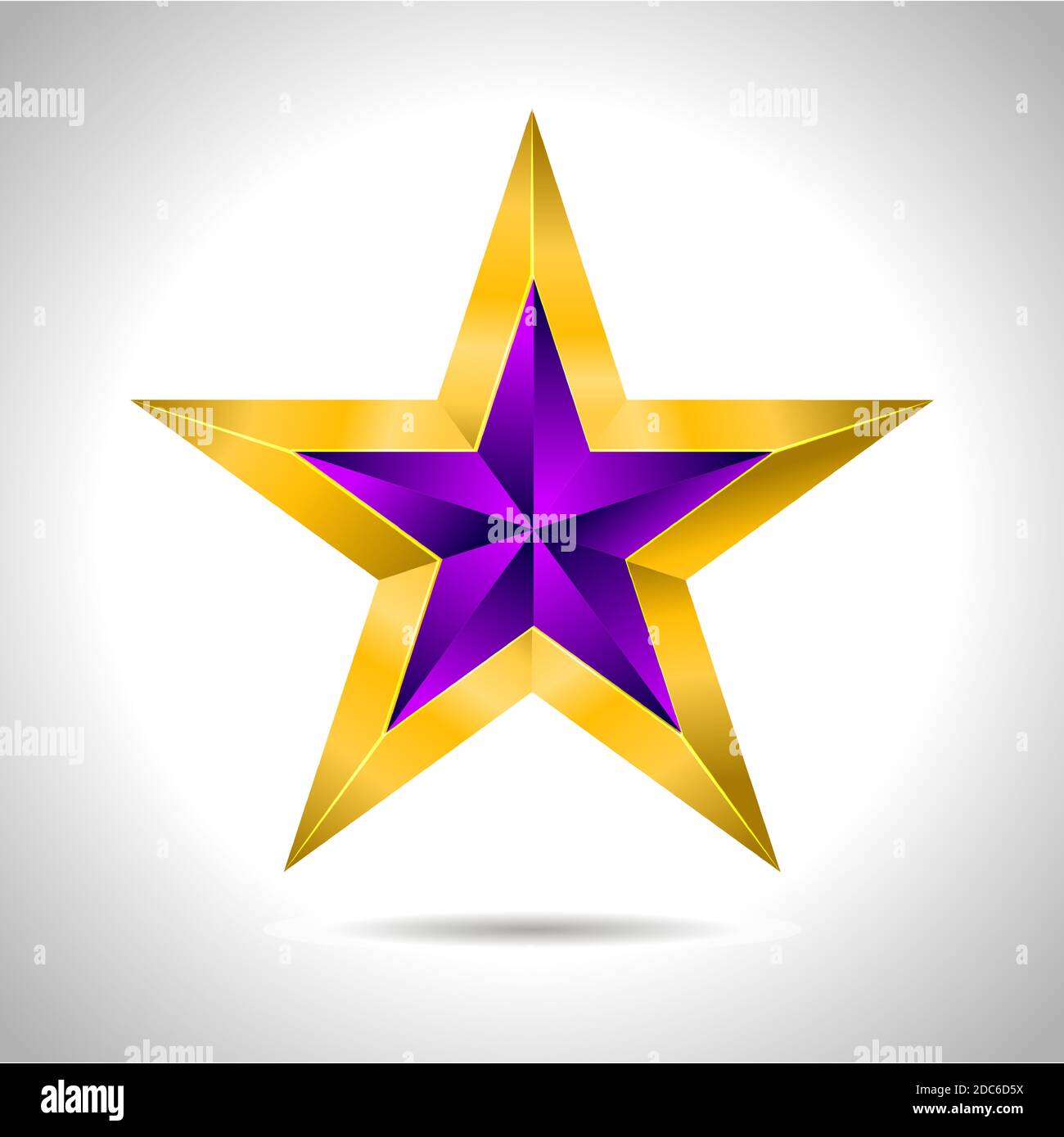 illustration of a purple star on steel background. vector file included ...