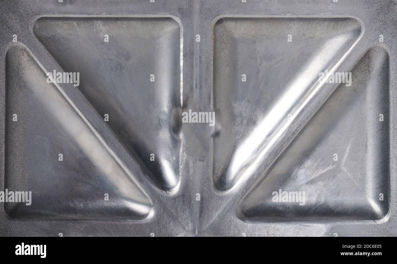 Brushed metal with triangle shape. Shiny iron background Stock Photo ...