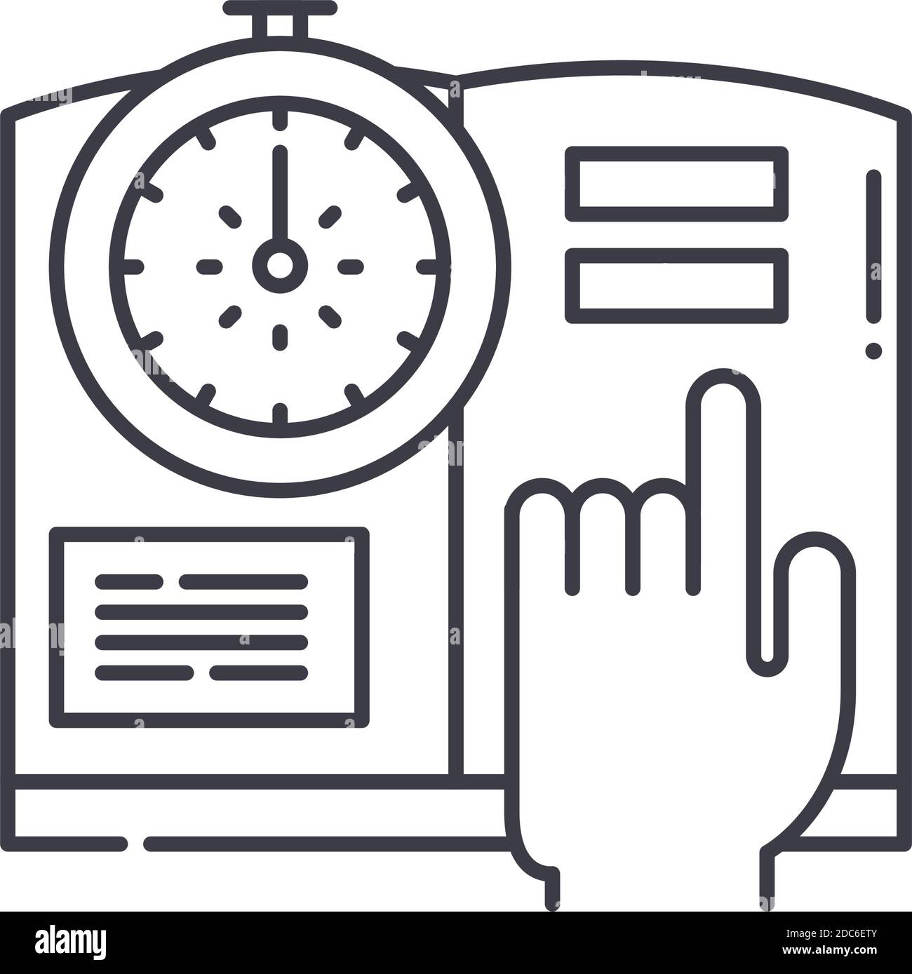 Daily task icon, linear isolated illustration, thin line vector, web ...