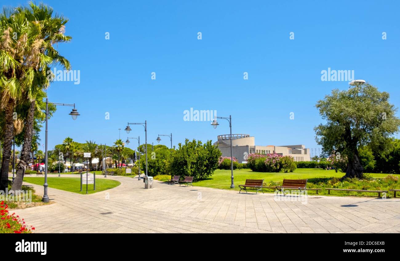 Olbia, Sardinia / Italy - 2019/07/21: Panoramic view of the Olbia ...