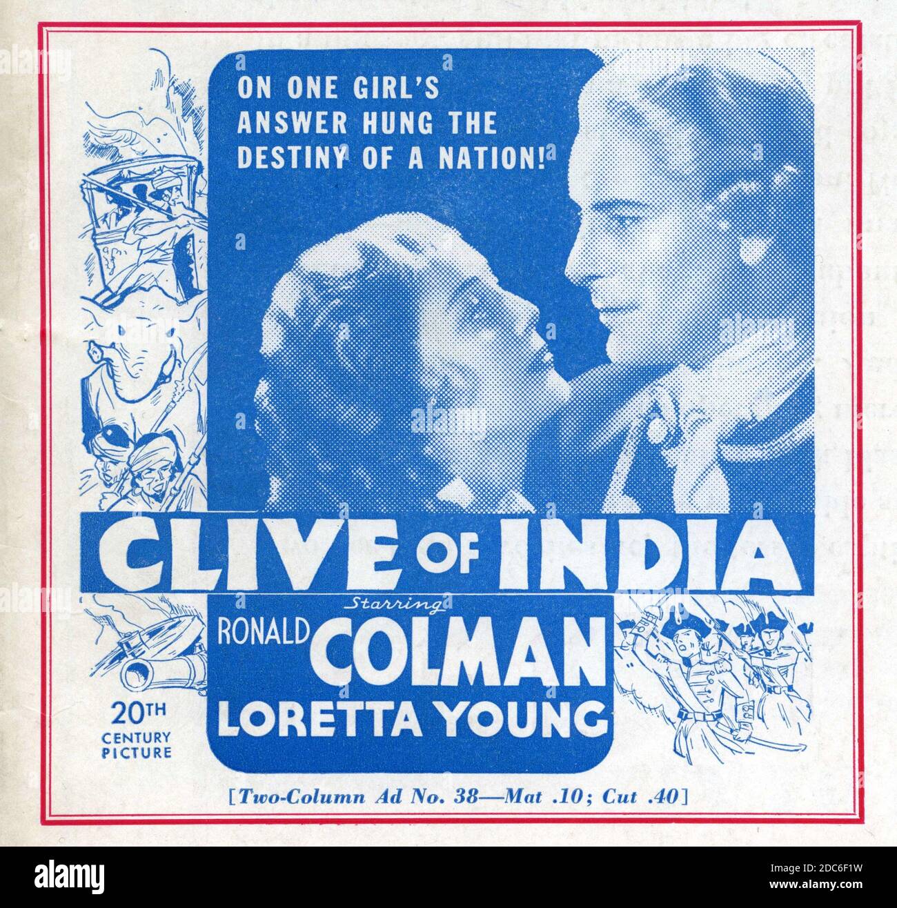 RONALD COLMAN and LORETTA YOUNG in CLIVE OF INDIA 1935 director RICHARD ...