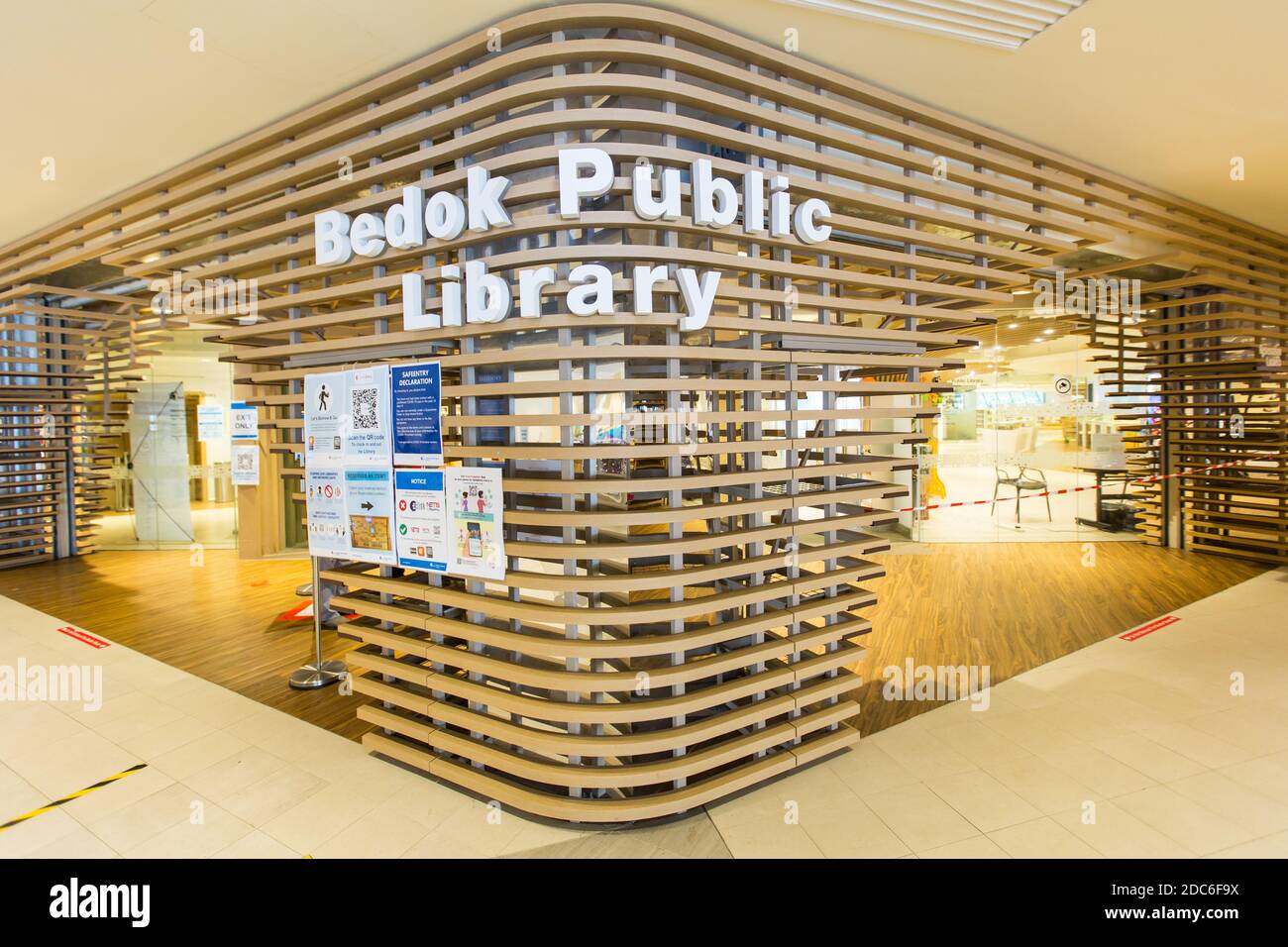Beautiful entrance at Bedok Public Library, Singapore Stock Photo - Alamy
