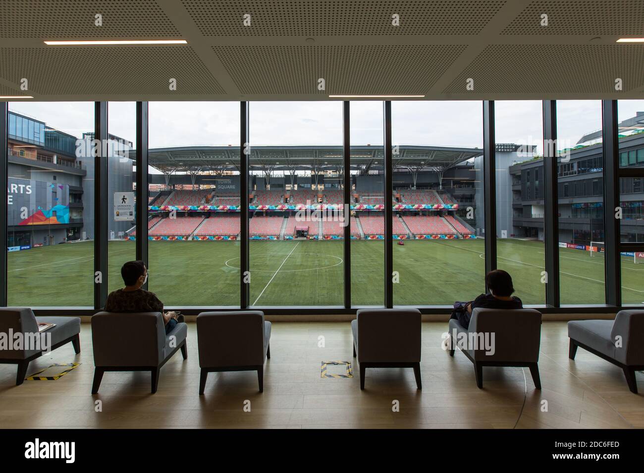 Tampines library viewing gallery that offers full view of football ...