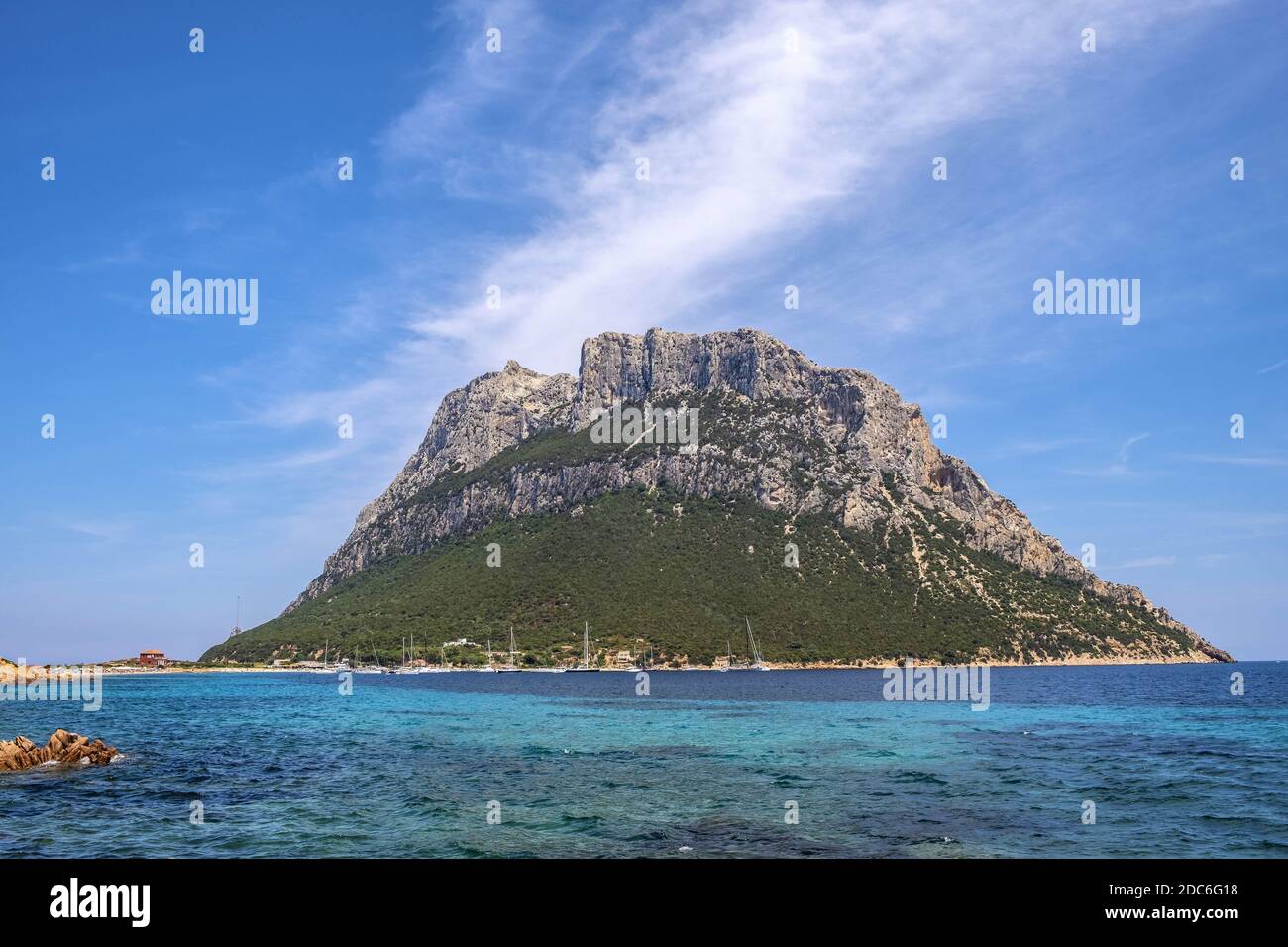 Panoramic view of cliffs and slopes of main limestone massif, Monte ...