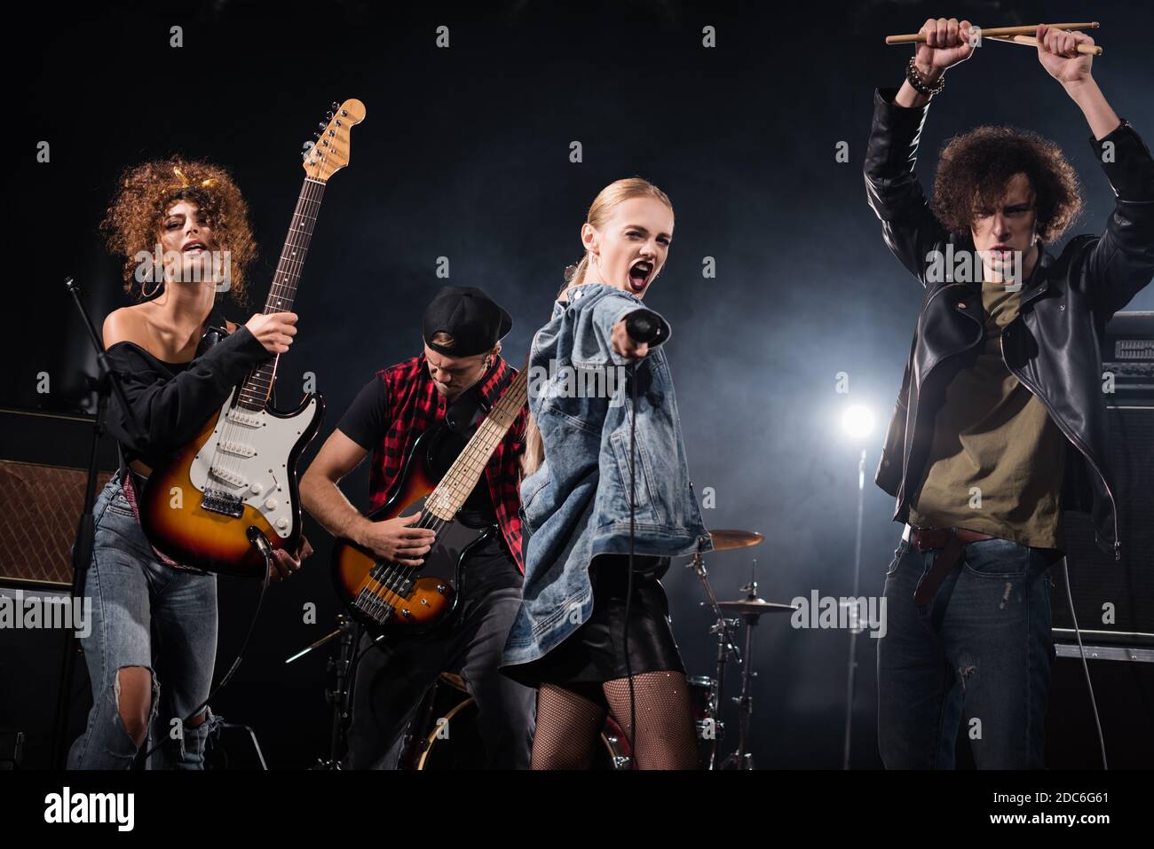 KYIV, UKRAINE - AUGUST 25, 2020: Angry woman shouting pointing with ...