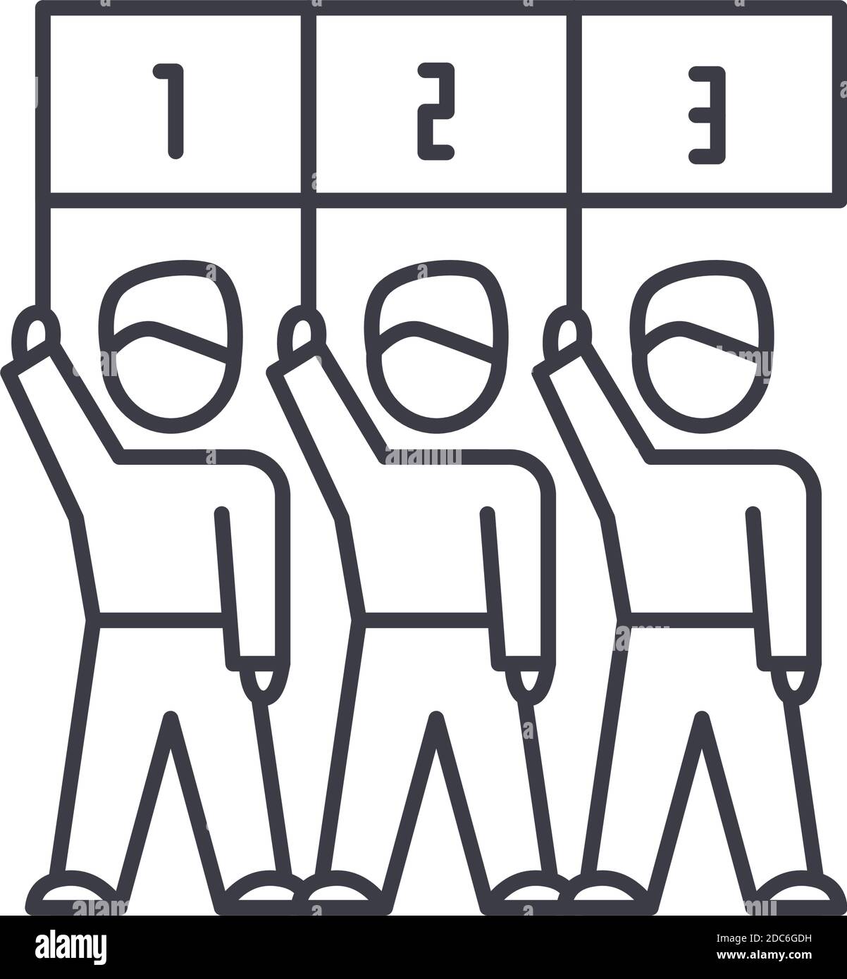 Customers Segmentation Icon Linear Isolated Illustration Thin Line