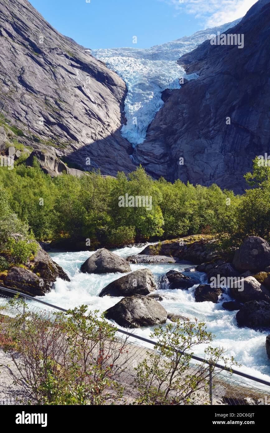 The Briksdal glacier is one of the most accessible arms of the ...