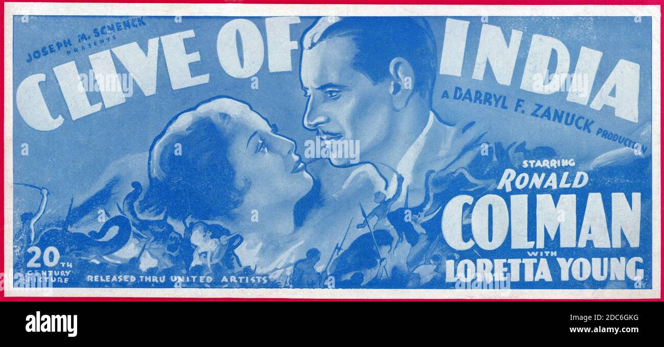RONALD COLMAN and LORETTA YOUNG in CLIVE OF INDIA 1935 director RICHARD ...