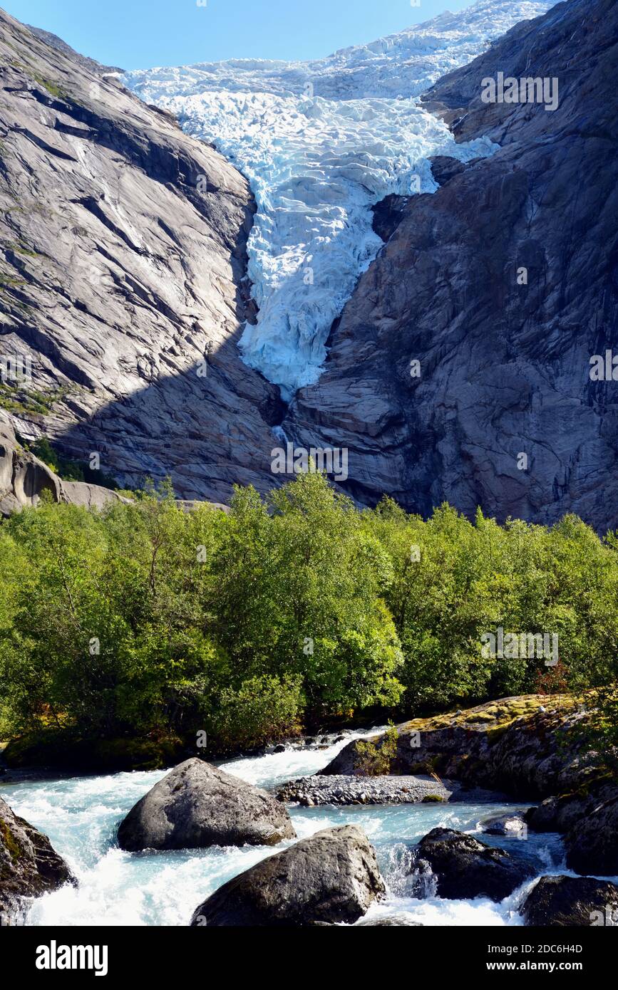 The Briksdal glacier is one of the most accessible arms of the ...