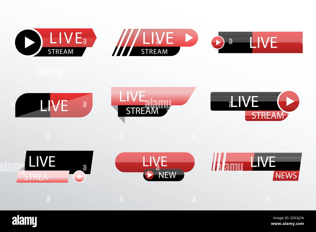 Design live streams news banners Vector illustration Stock Vector Image ...
