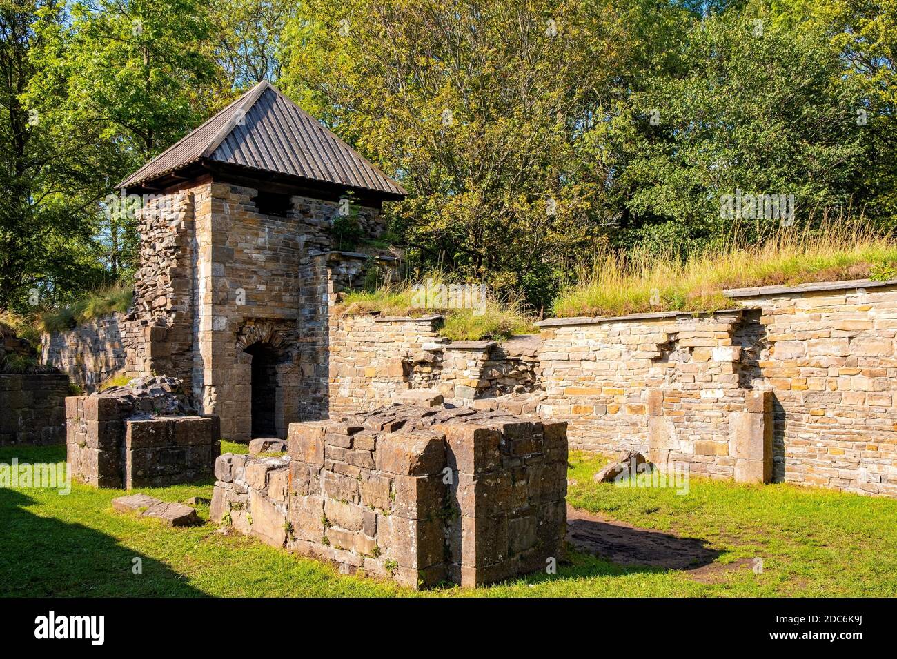 Oslo, Ostlandet / Norway - 2019/09/02: Ruins of medieval Cistercian ...