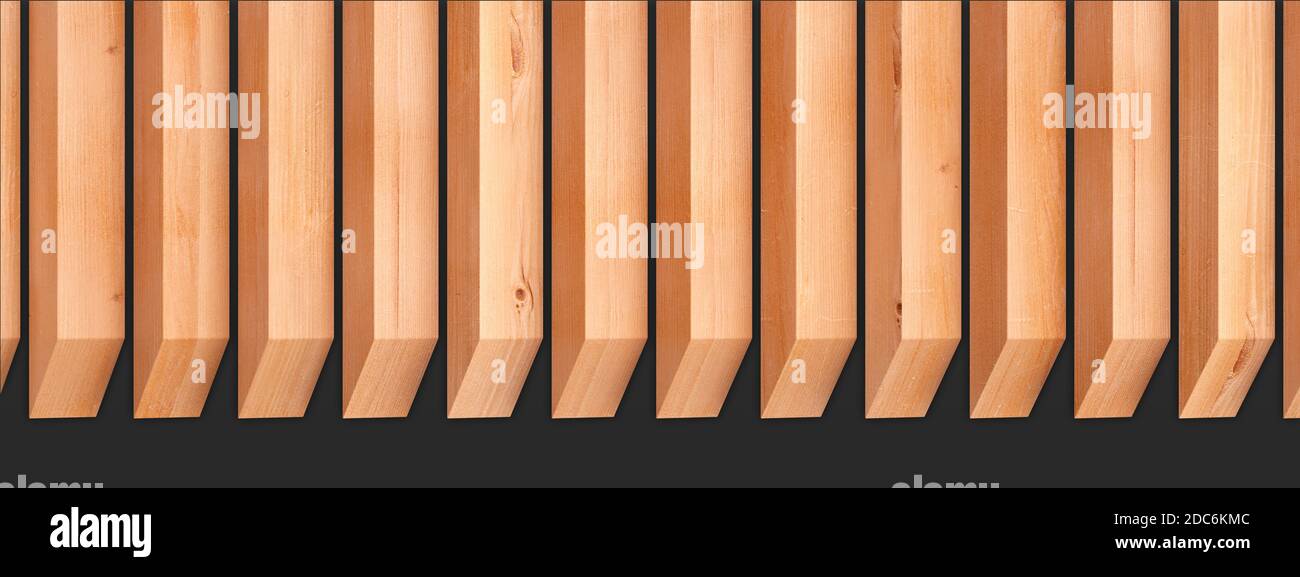 Large wallpaper of natural solid wood slats. Vertical version Stock ...