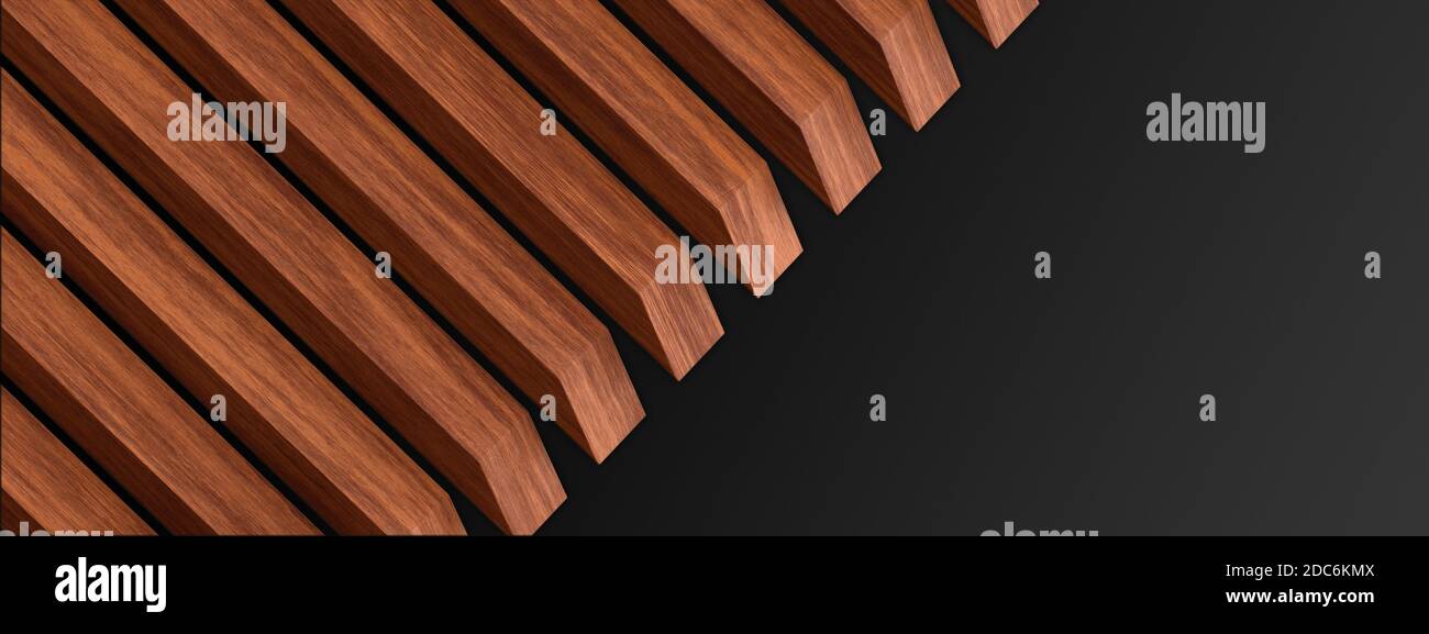 Large wallpaper of reddish solid wood slats. Diagonal version Stock ...