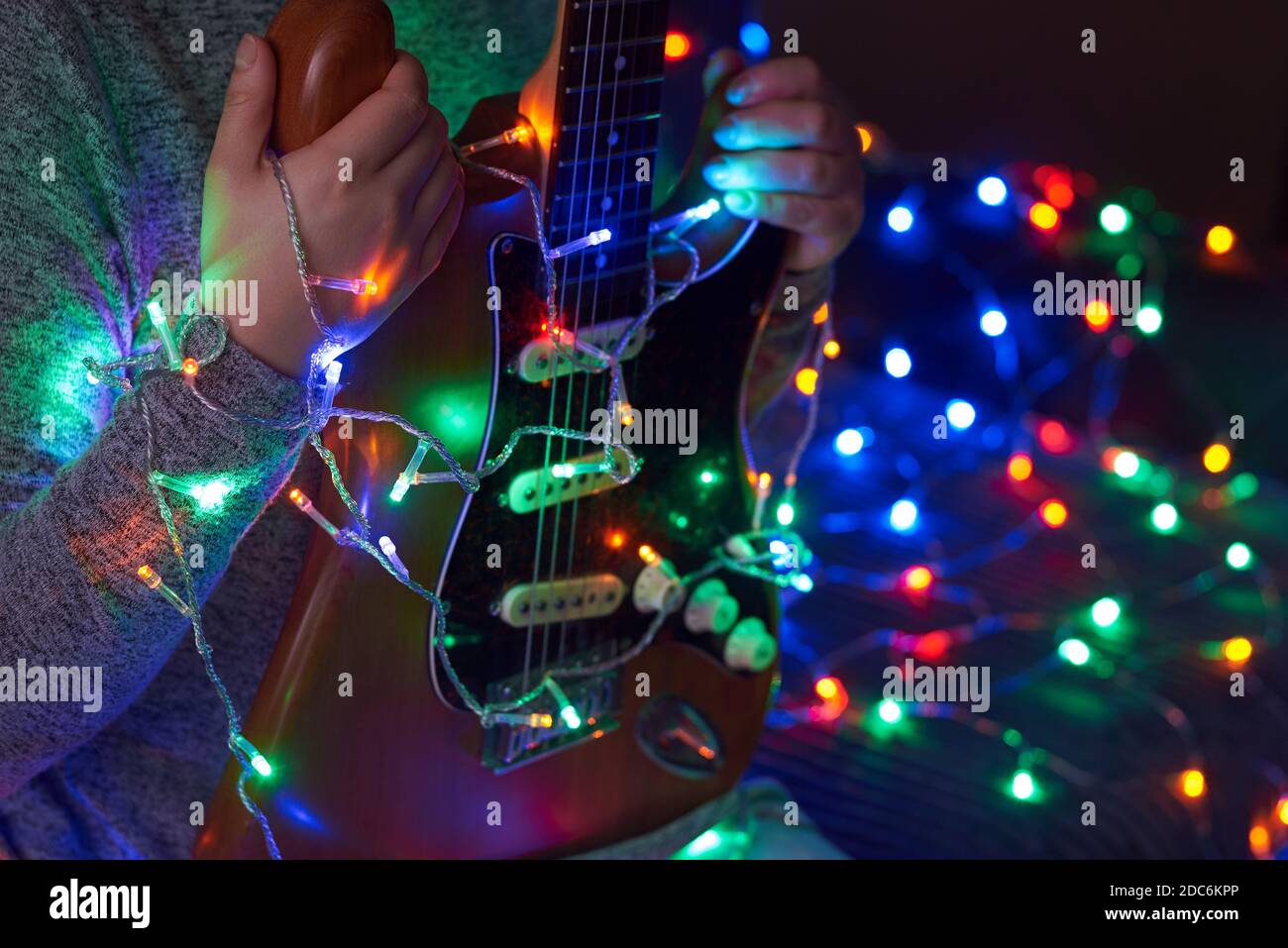 Multi colored electric guitar hi-res stock photography and images - Alamy