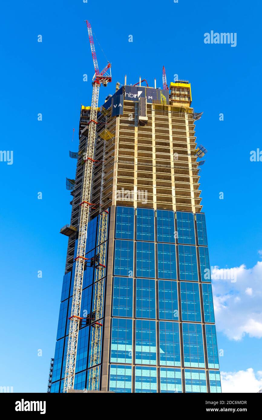 Warsaw, Mazovia / Poland - 2020/05/22: Construction site of Varso Tower ...