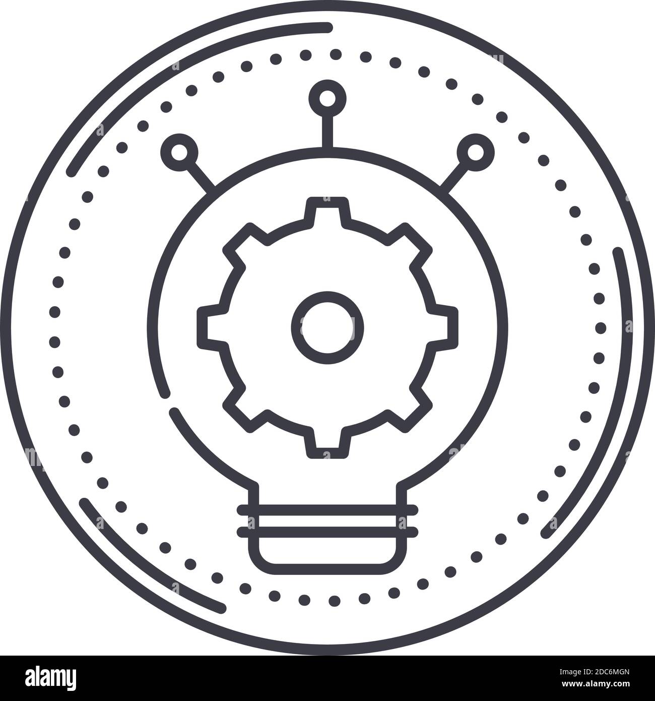 Creative production icon, linear isolated illustration, thin line ...