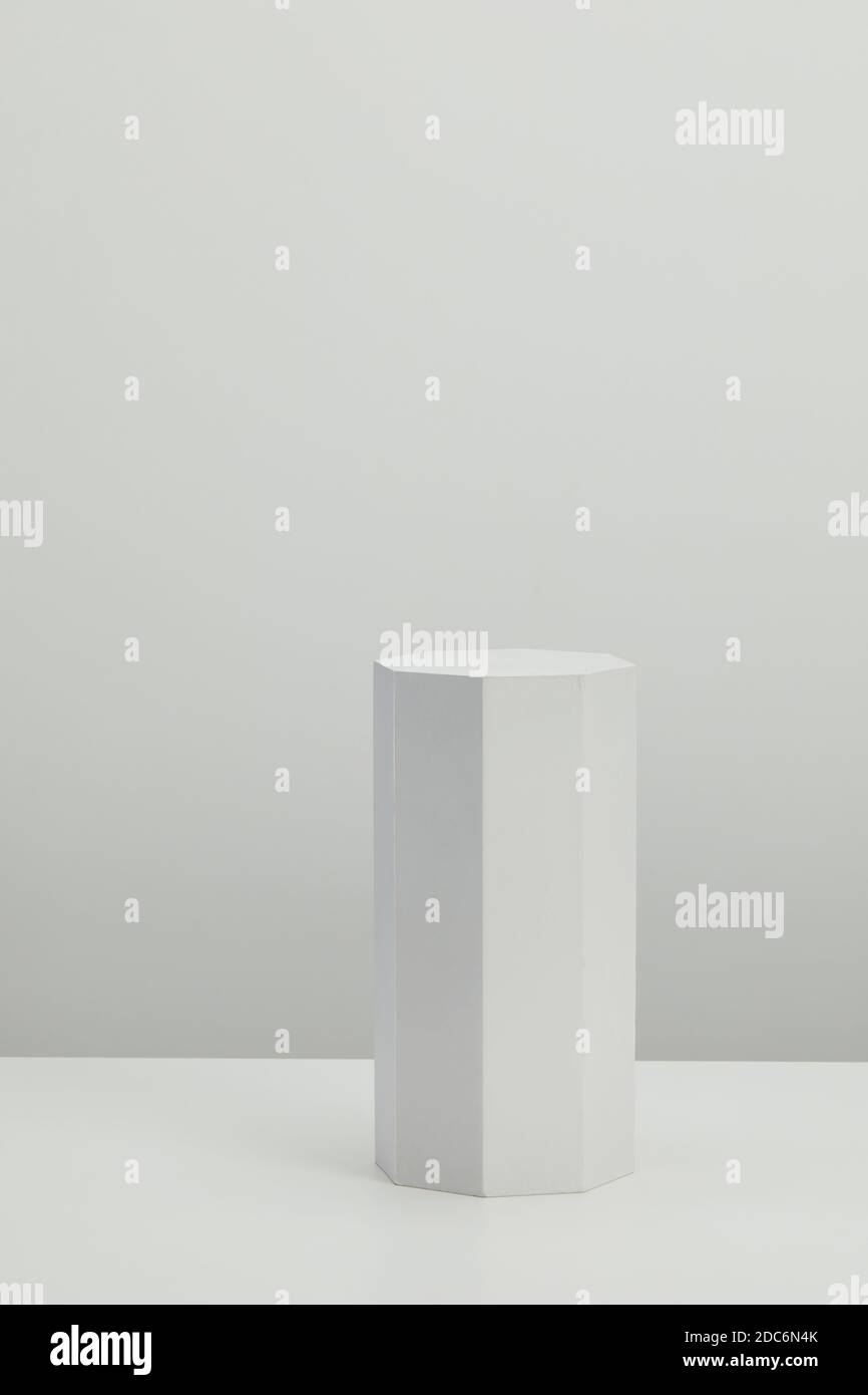 The realistic detailed white basic shapes set isolated on white ...