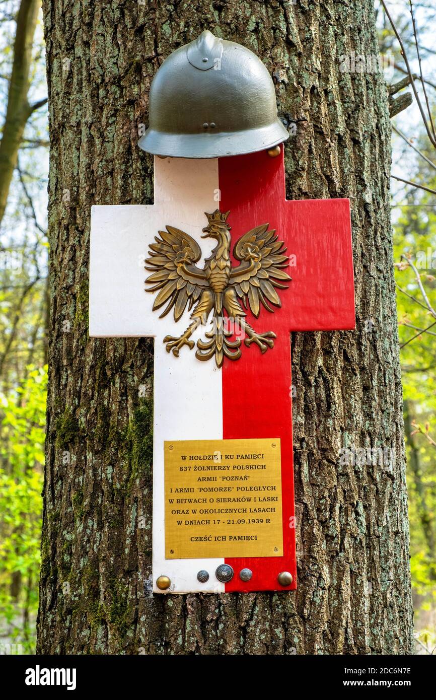 Izabelin, Mazovia / Poland - 2020/05/01: Forest memorial of World War ...