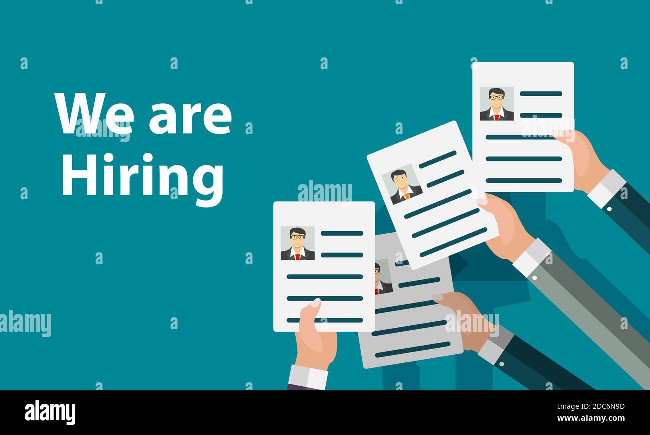 Finding employee design concept. HR job seeking. illustration Stock ...