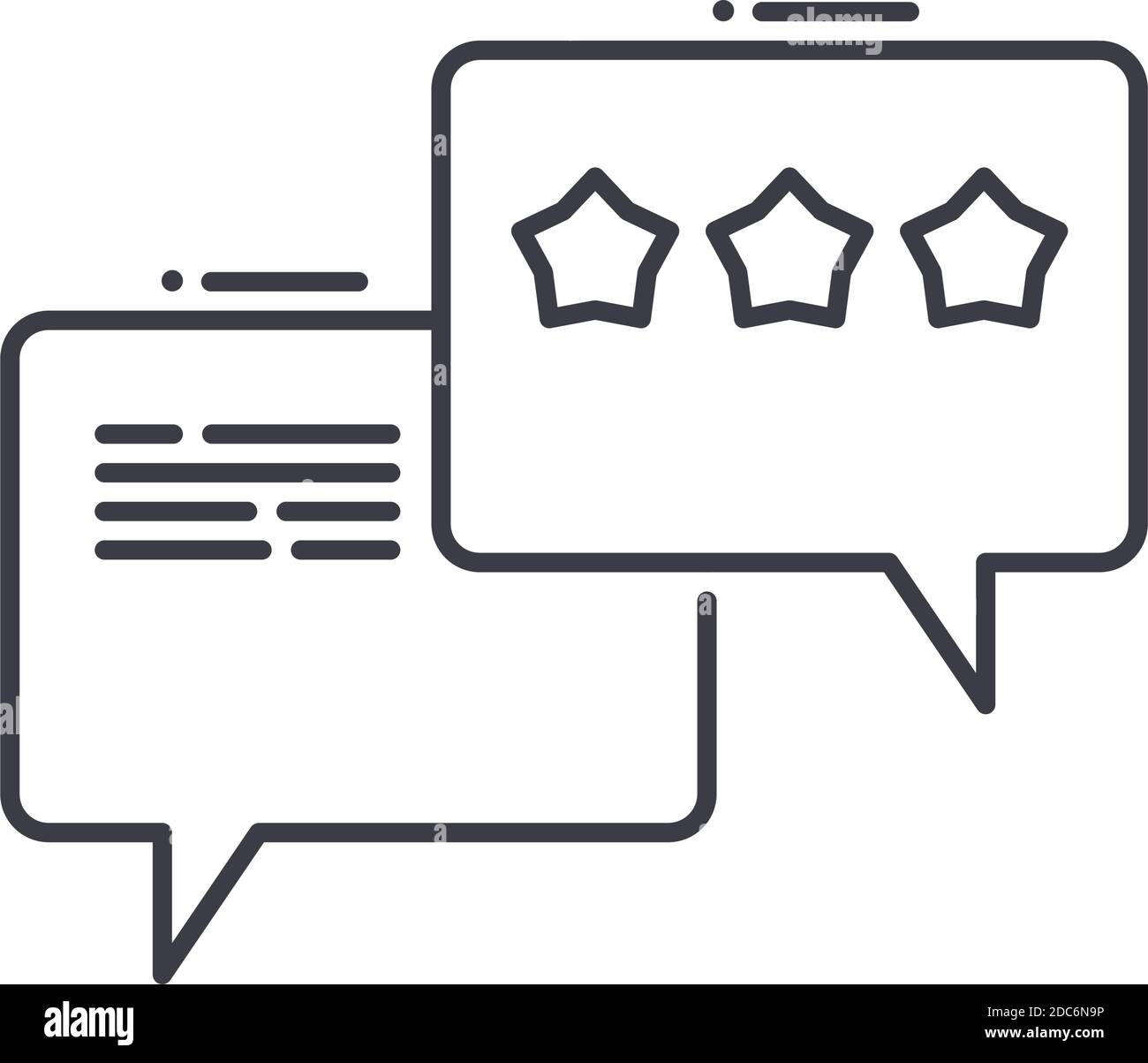 Customer feedback concept icon, linear isolated illustration, thin line vector, web design sign ...