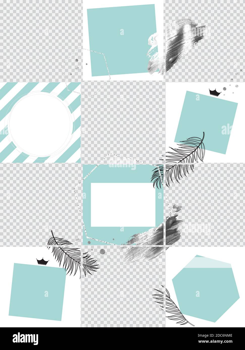 Set of Design backgrounds Template for social media post frame ...