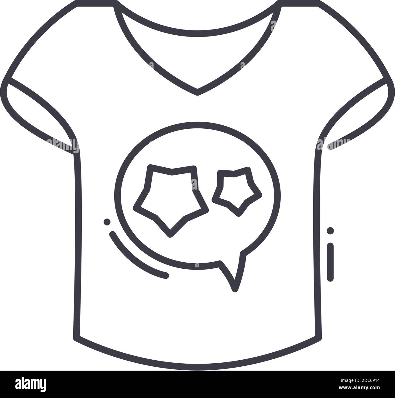 Custom shirt icon, linear isolated illustration, thin line vector, web ...