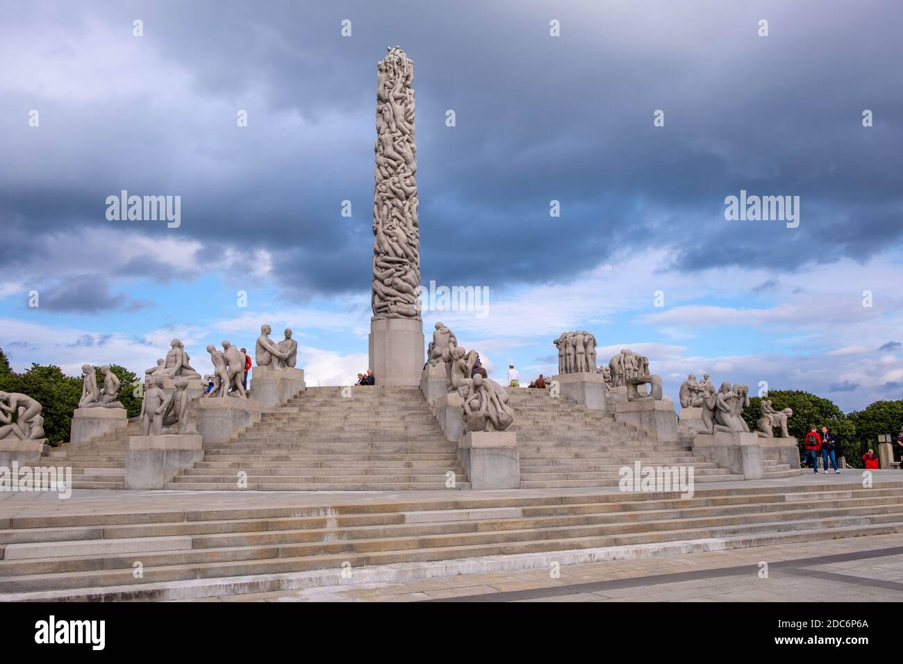 Oslo, Ostlandet / Norway - 2019/08/30: Panoramic view of The Monolith ...