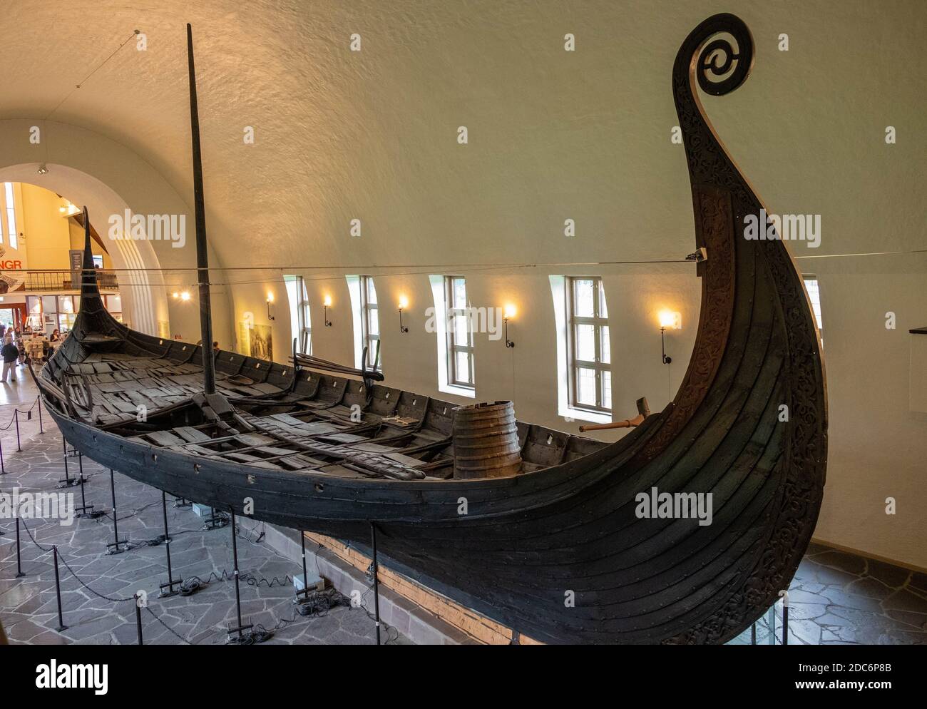 Oslo, Ostlandet / Norway - 2019/08/31: Oseberg ship excavated from ship ...