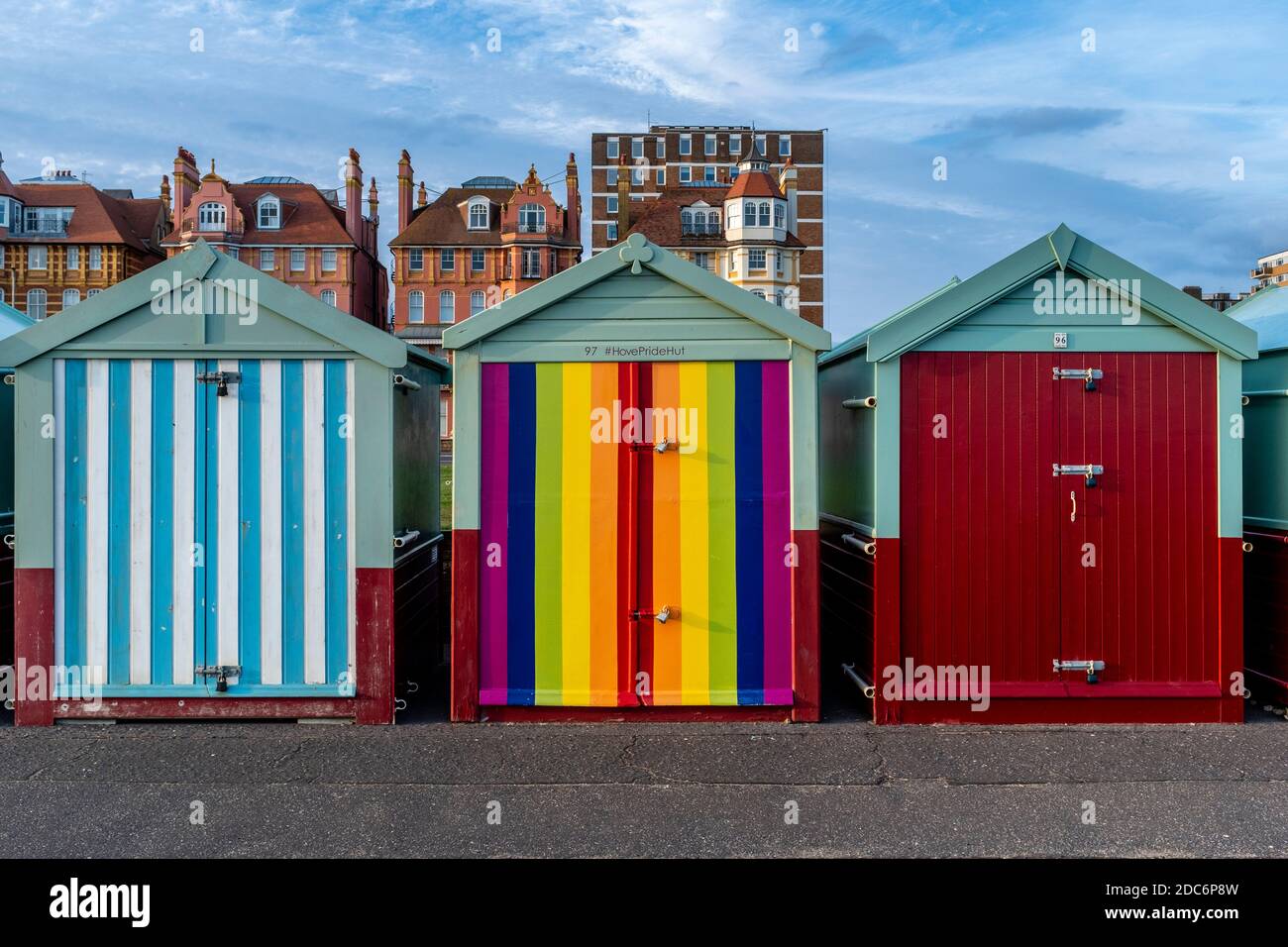 Colourful Beach Huts, Brighton, East Sussex, UK Stock Photo - Alamy