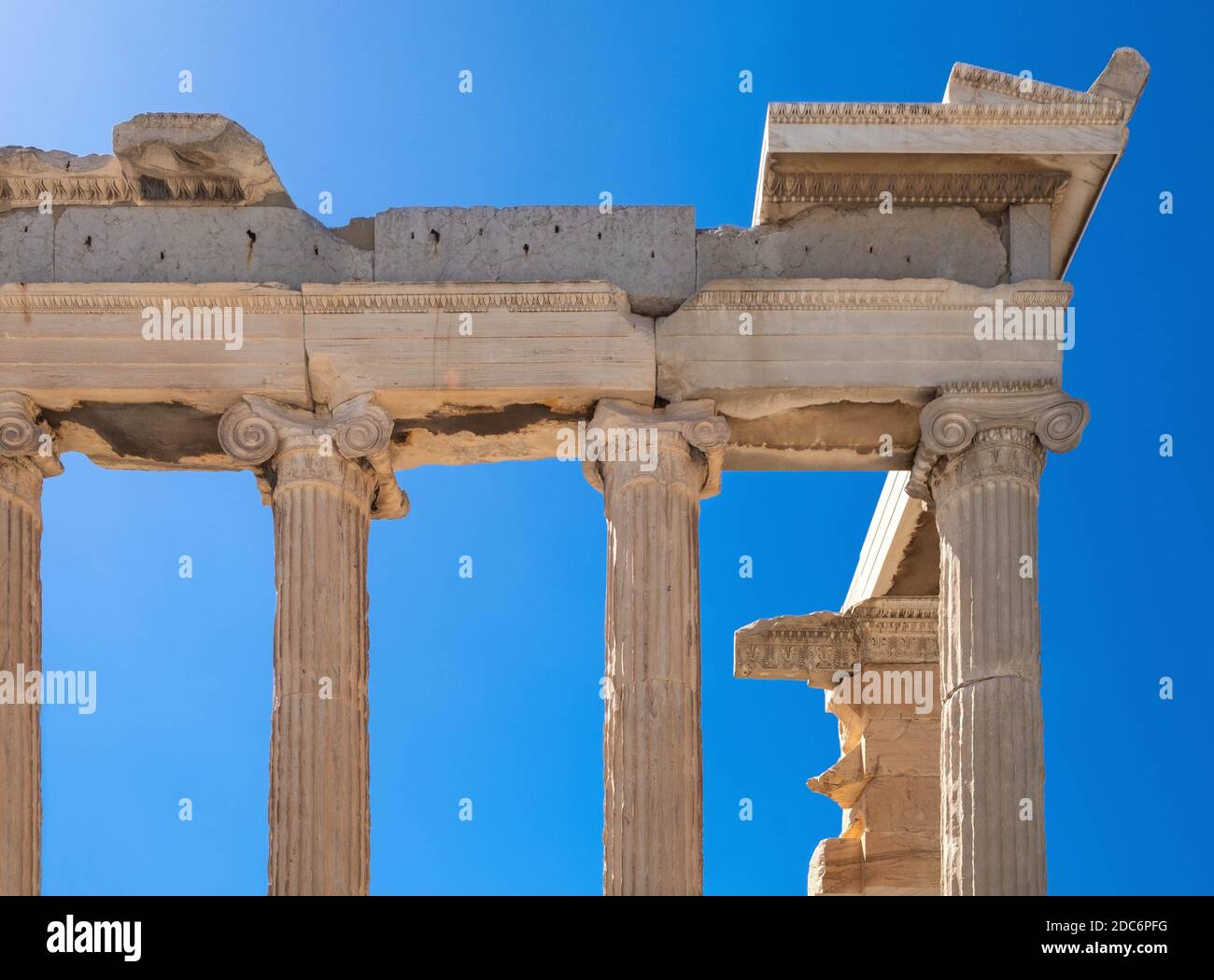 Athens, Attica / Greece - 2018/04/02: Panoramic view of Parthenon ...